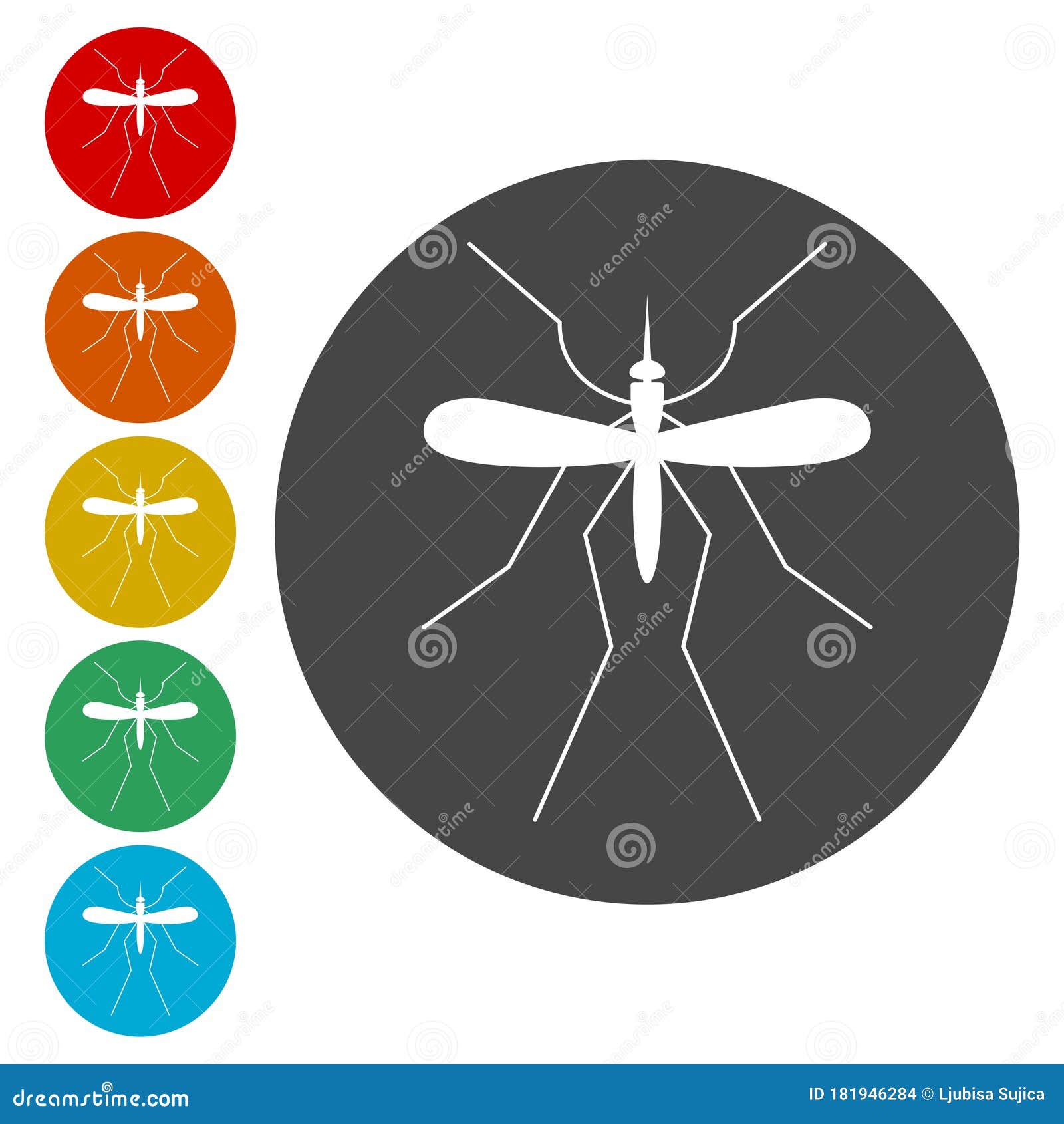 Mosquito icon stock vector. Illustration of etymology - 181946284