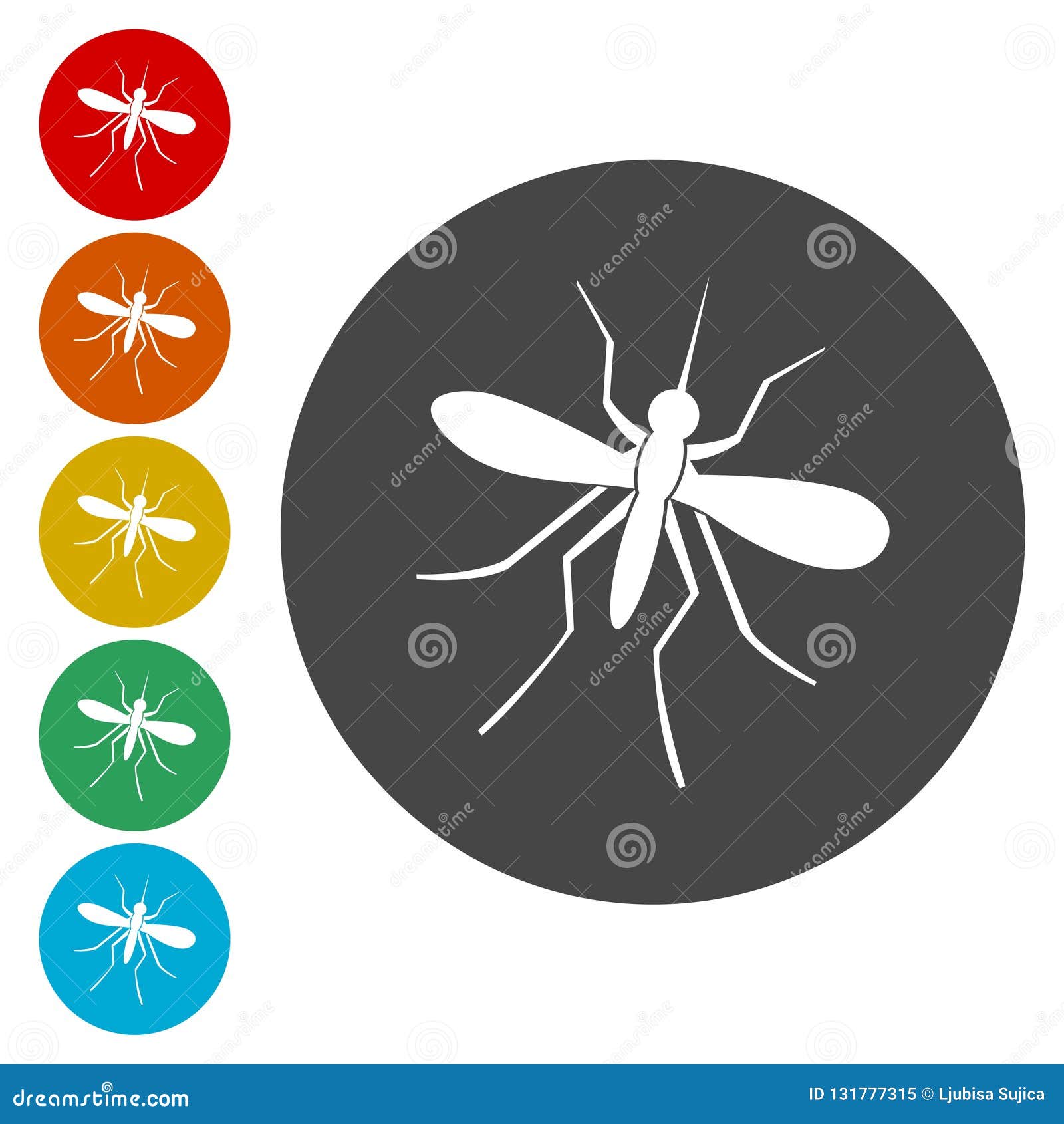 Mosquito icon stock vector. Illustration of insecticide - 131777315