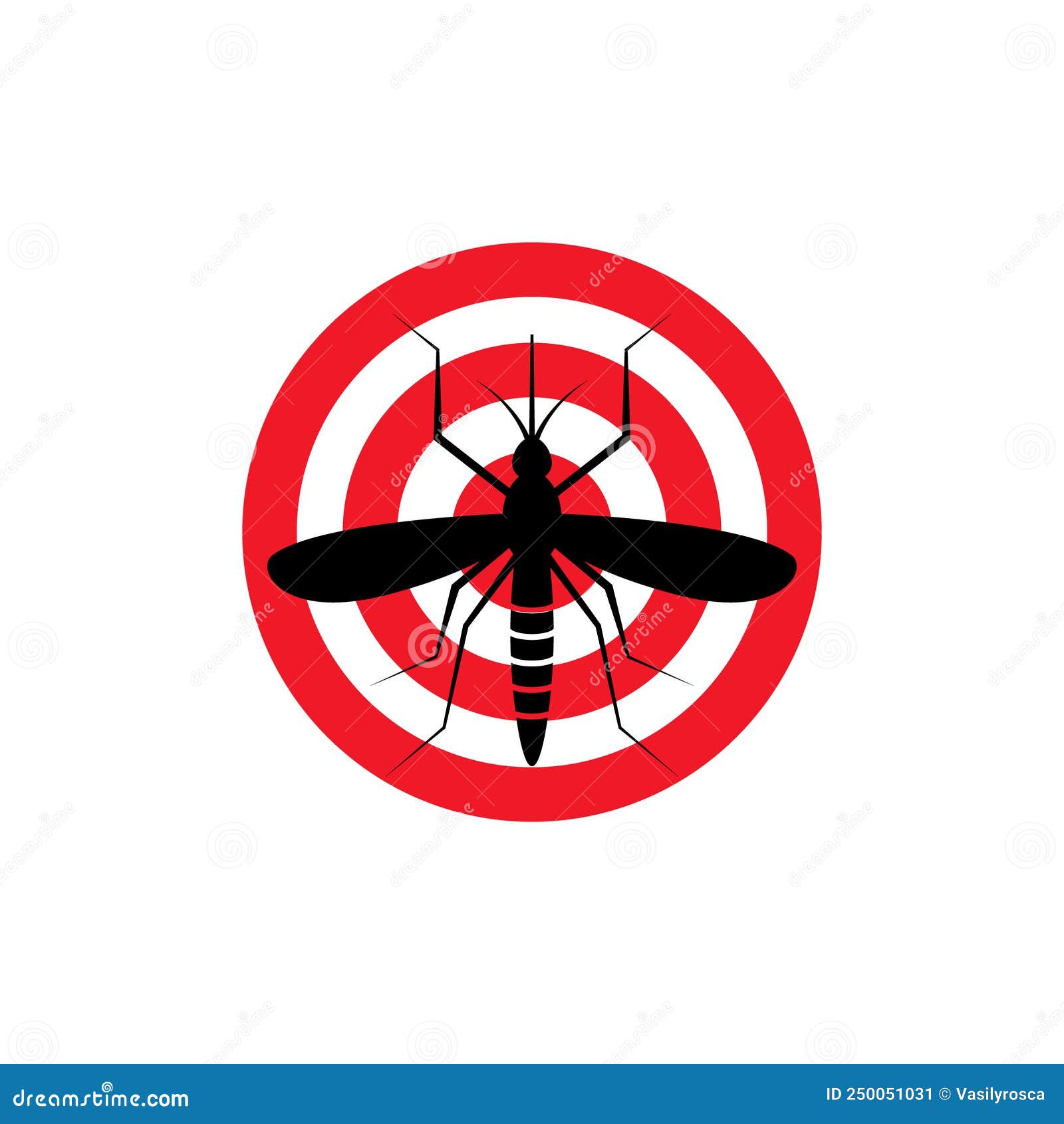 Mosquito Insect Repellent Zika Vector Logo. Mosquito Target Aim Icon ...