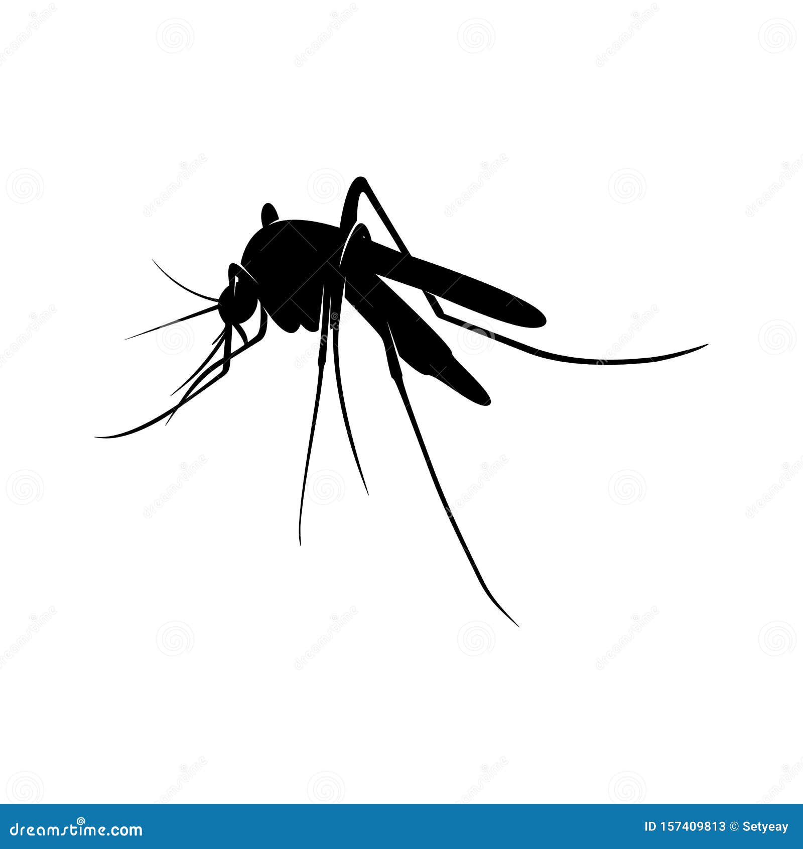 Mosquito Logo Design Vector Illustration. Mosquito Design Template ...