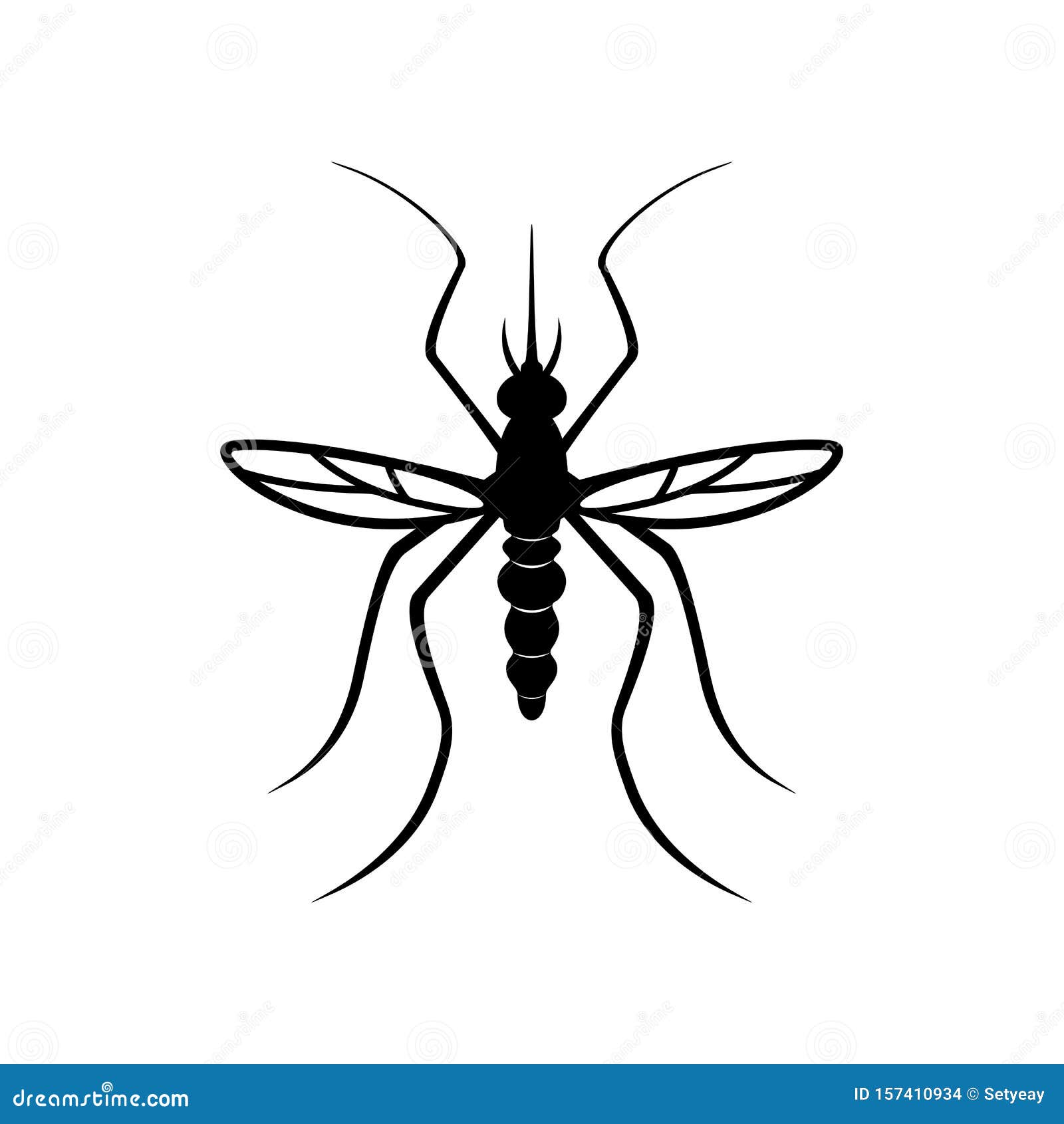 Mosquito Logo Design Vector Illustration. Mosquito Design Template ...