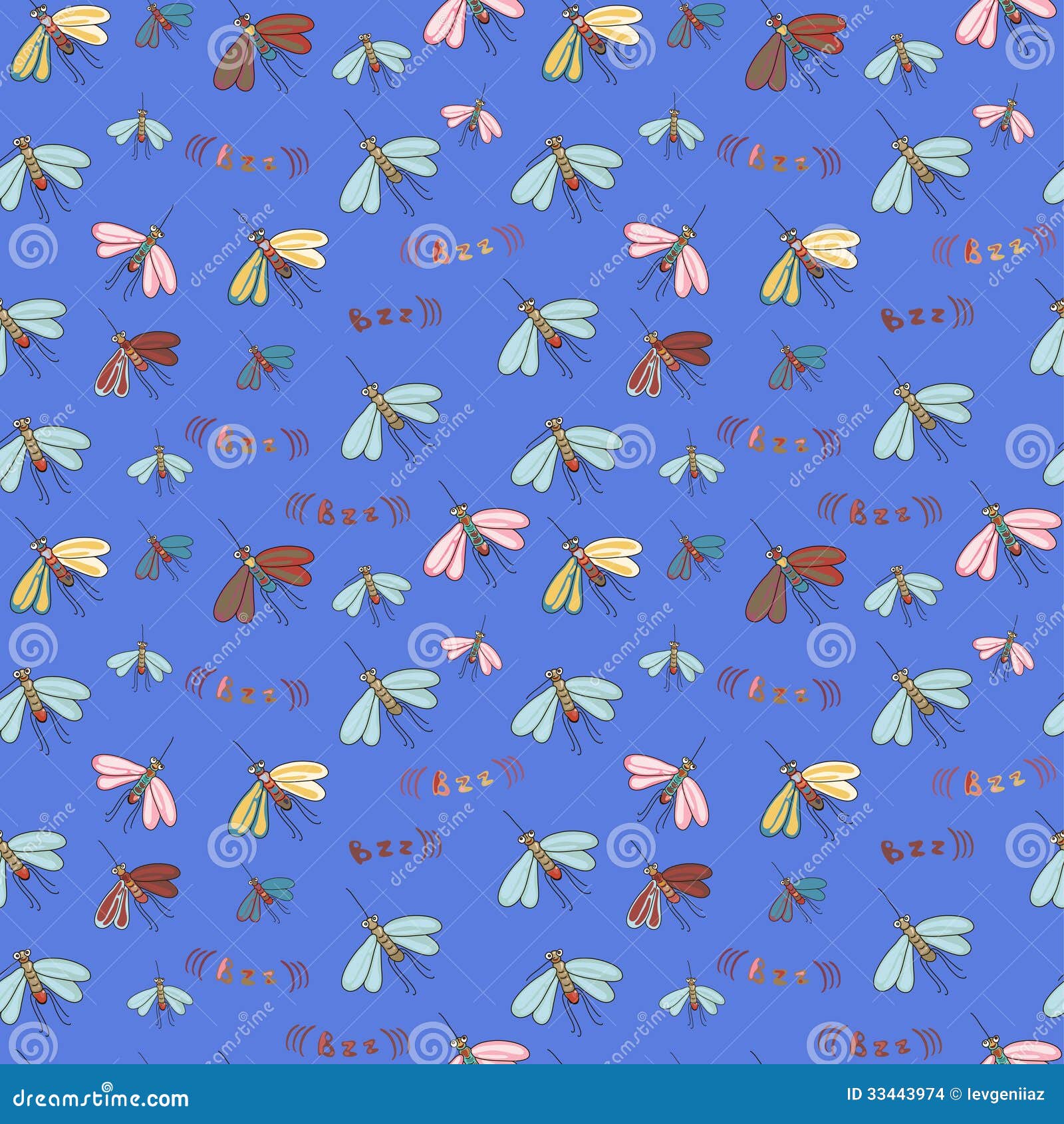 Mosquitos Seamless Border. Royalty-Free Stock Photo | CartoonDealer.com ...