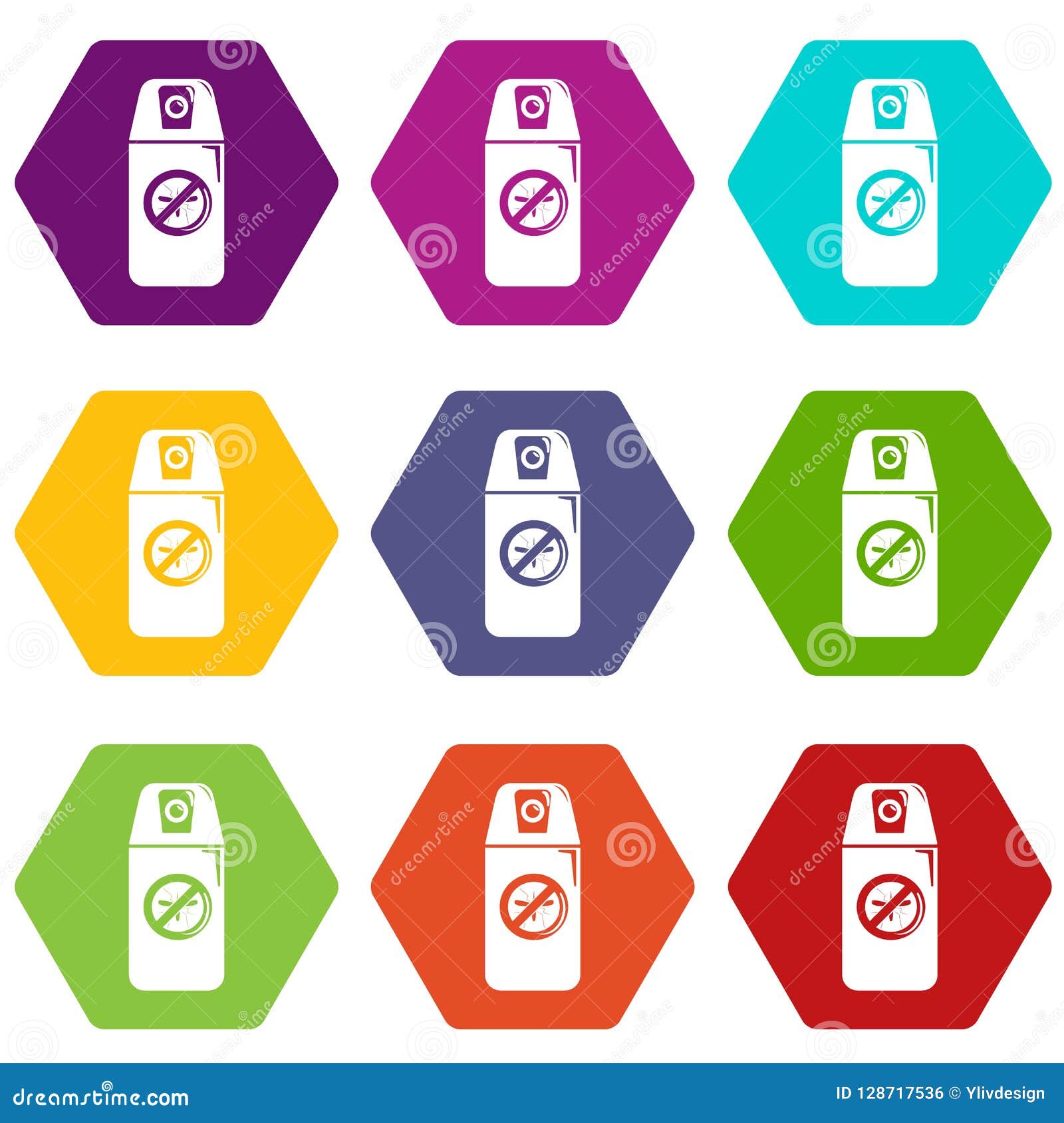 Mosquito spray icons set 9 stock illustration. Illustration of ...