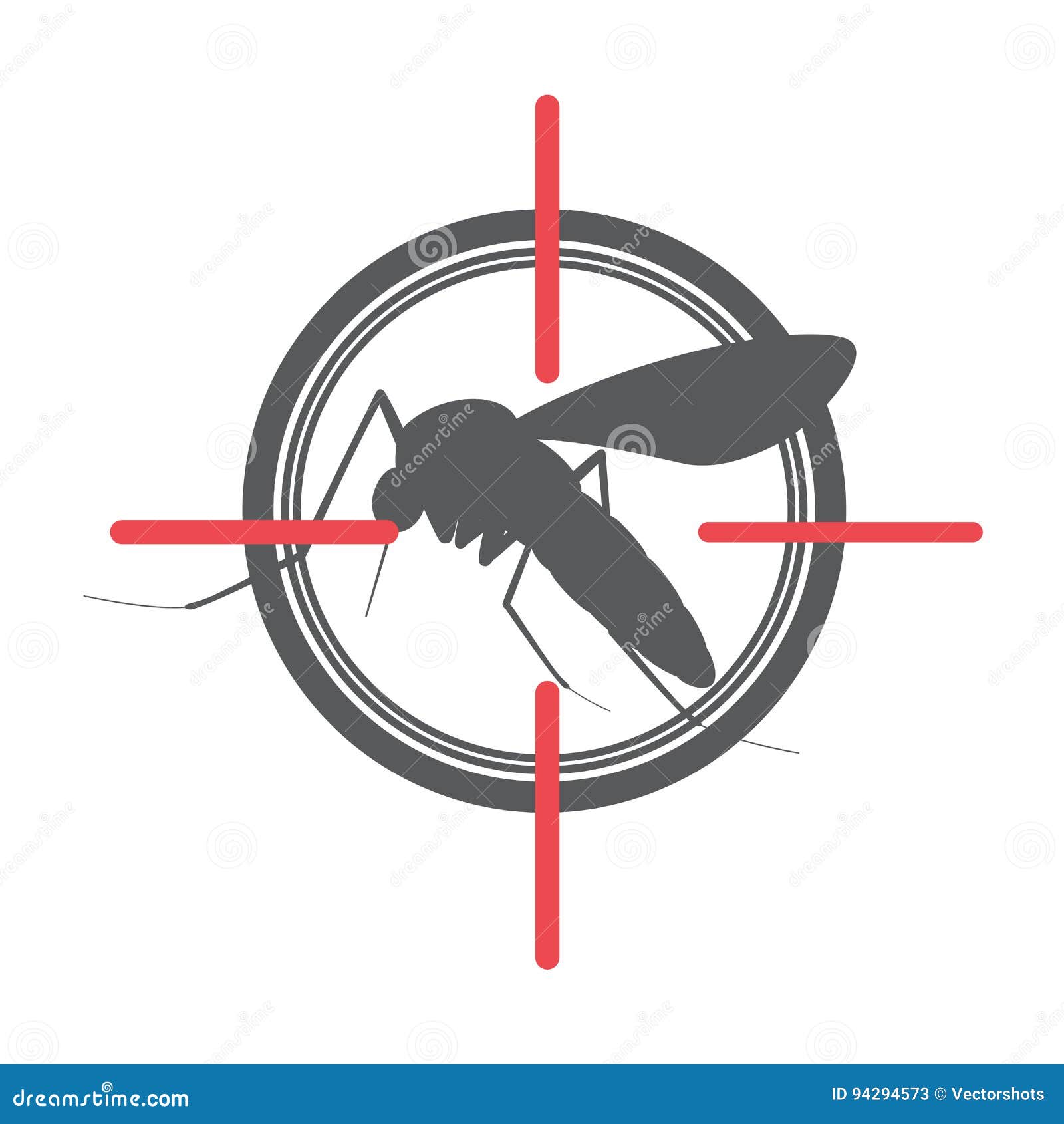 Target On Mosquito. Stop Malaria, Zika Disease Or Dengue Fever No ...