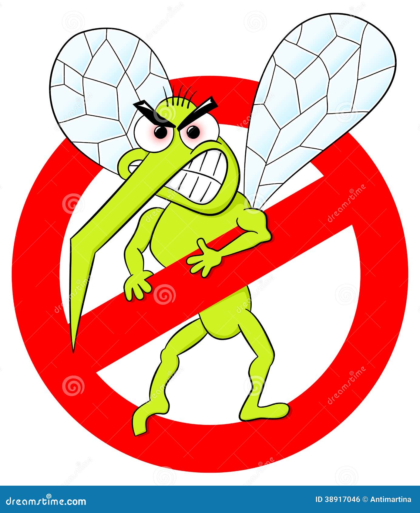 Mosquito Warning Signs. Informational Red Prohibited Mosquito Target ...