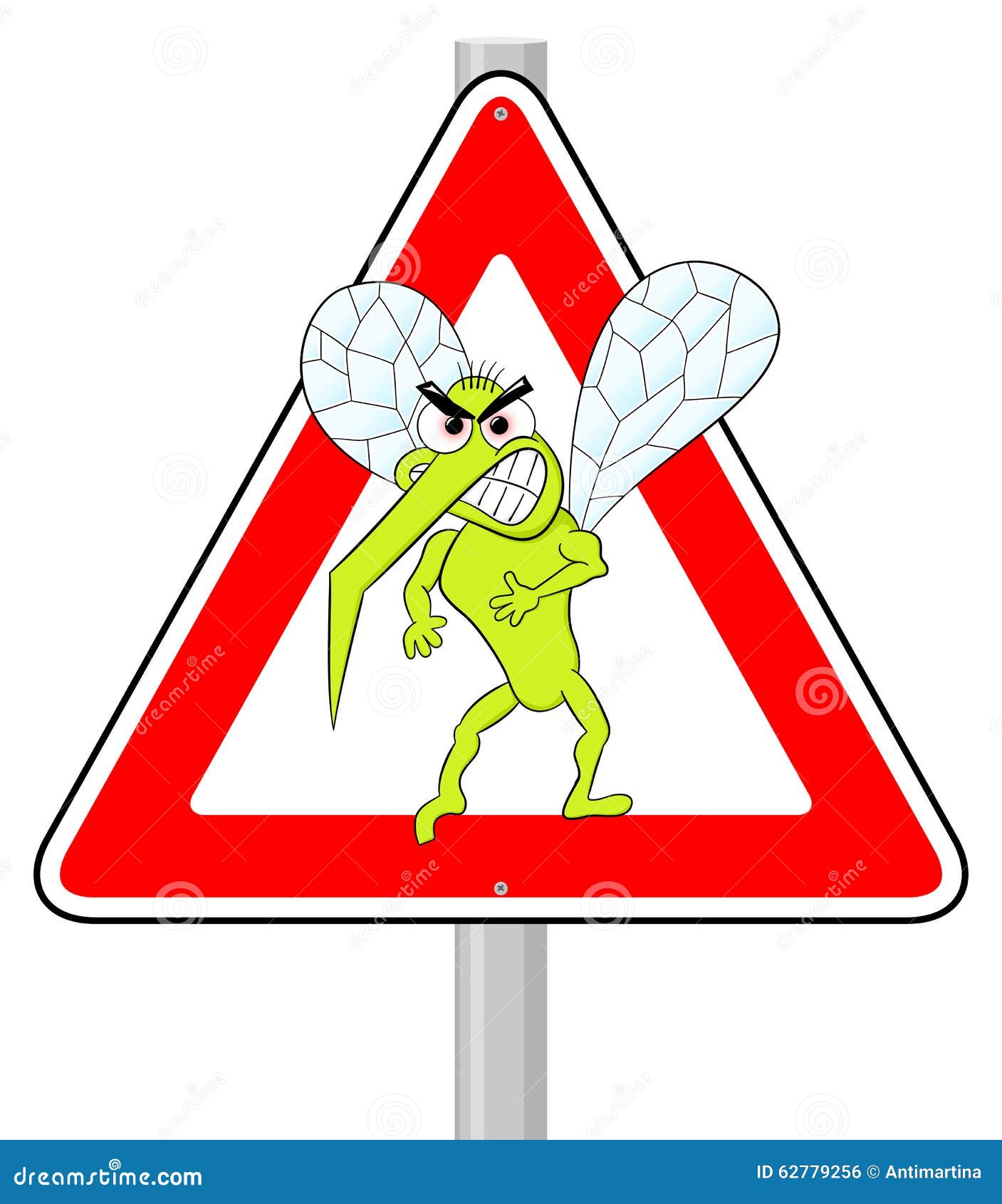 Mosquito Warning Signs. Informational Red Prohibited Mosquito Target ...