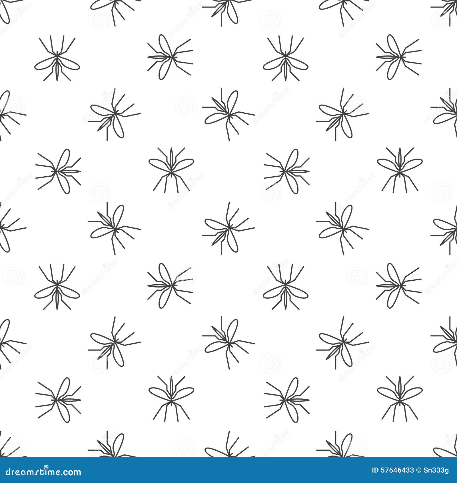 Mosquitos Seamless Border. Royalty-Free Stock Photo | CartoonDealer.com ...