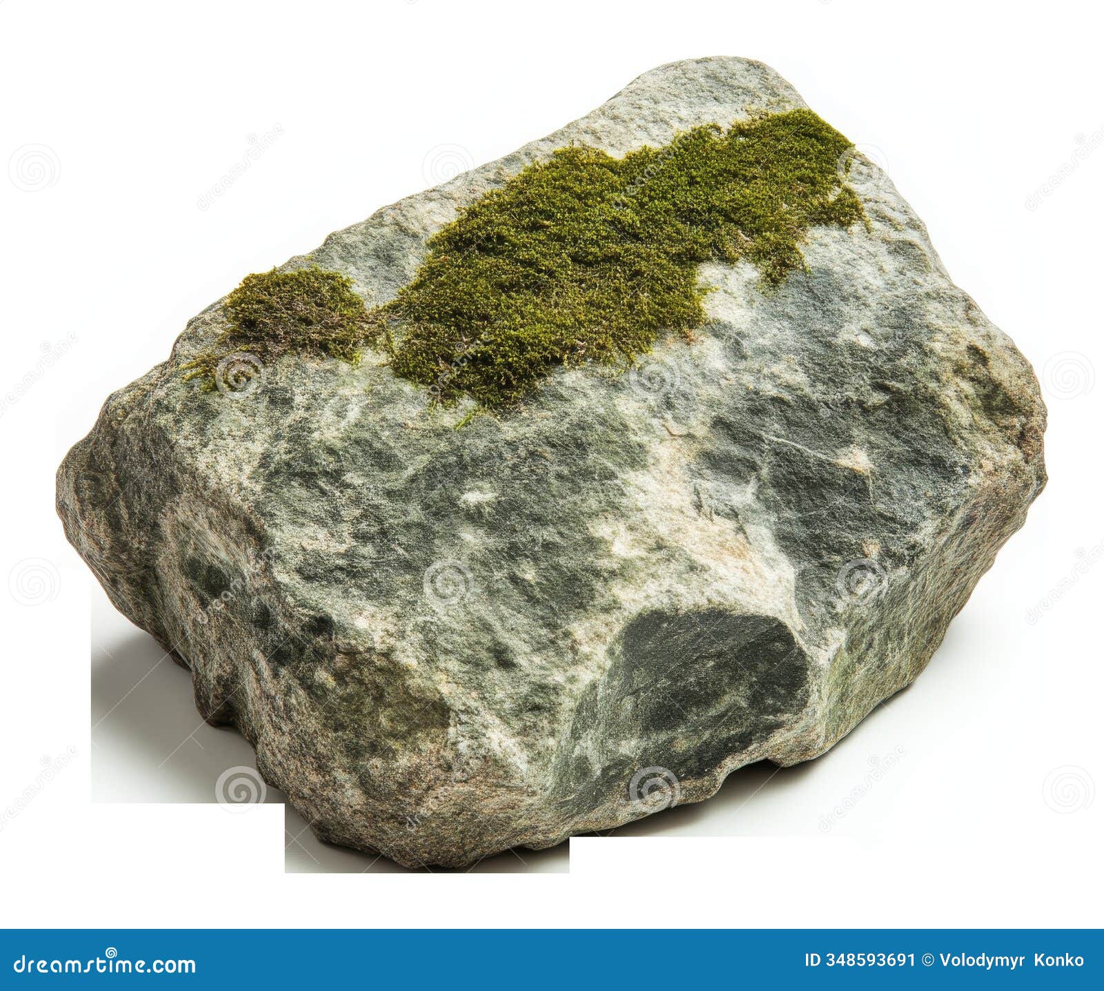 Moss-covered Granite Rock Isolated on Transparent Background Stock Illustration - Illustration ...