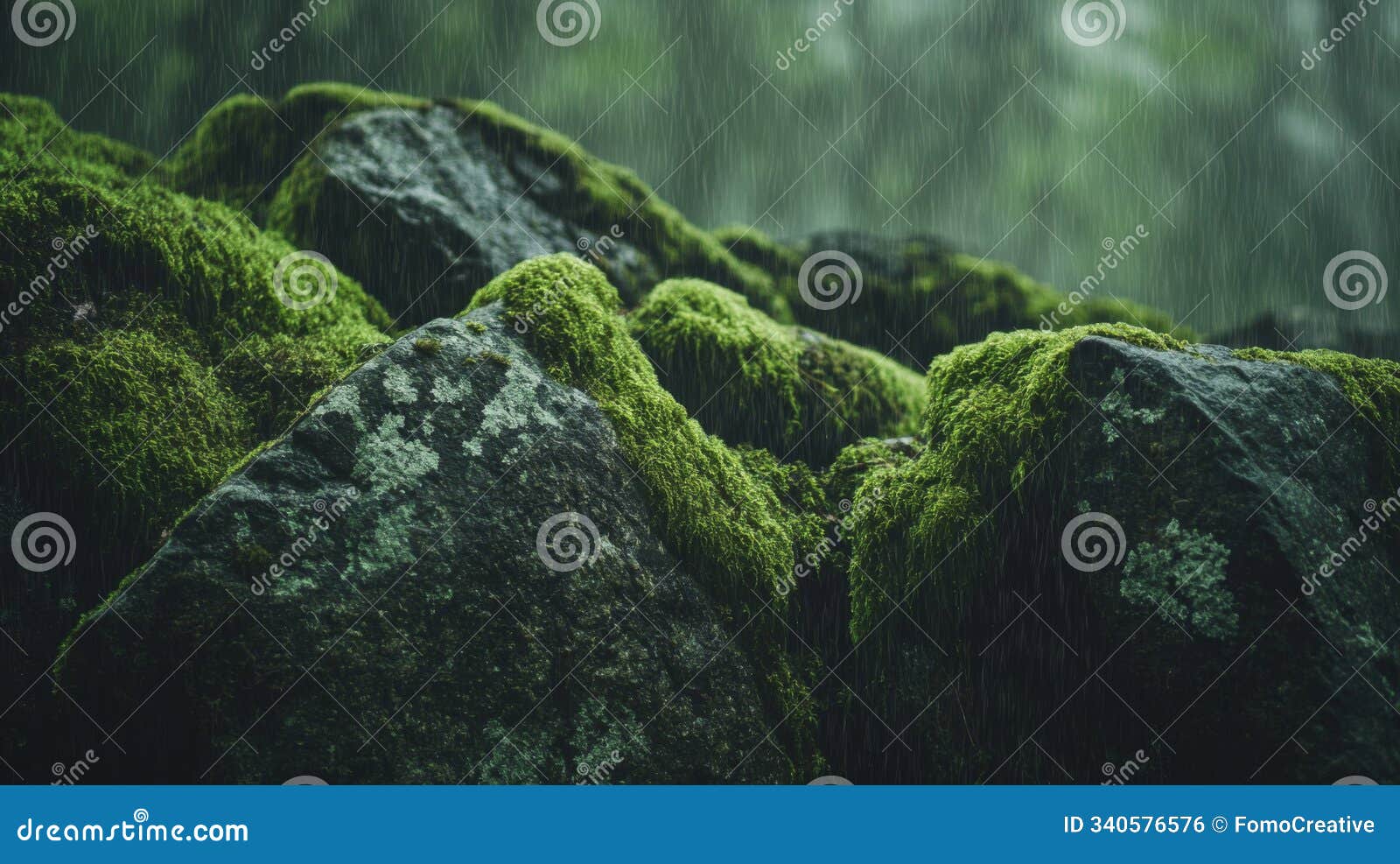 Moss-covered Cobblestones Curve Gently In A Captivating Urban Pattern ...