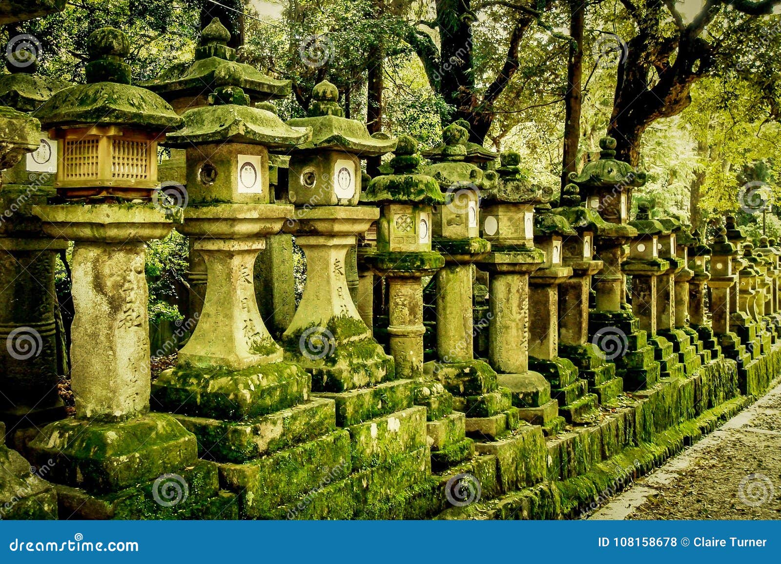 Moss covered statues stock photo. Image of travel, moss - 108158678
