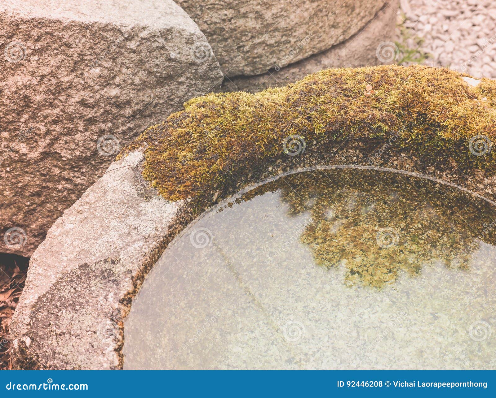 Moss covered stone stock photo. Image of background, rock - 92446208