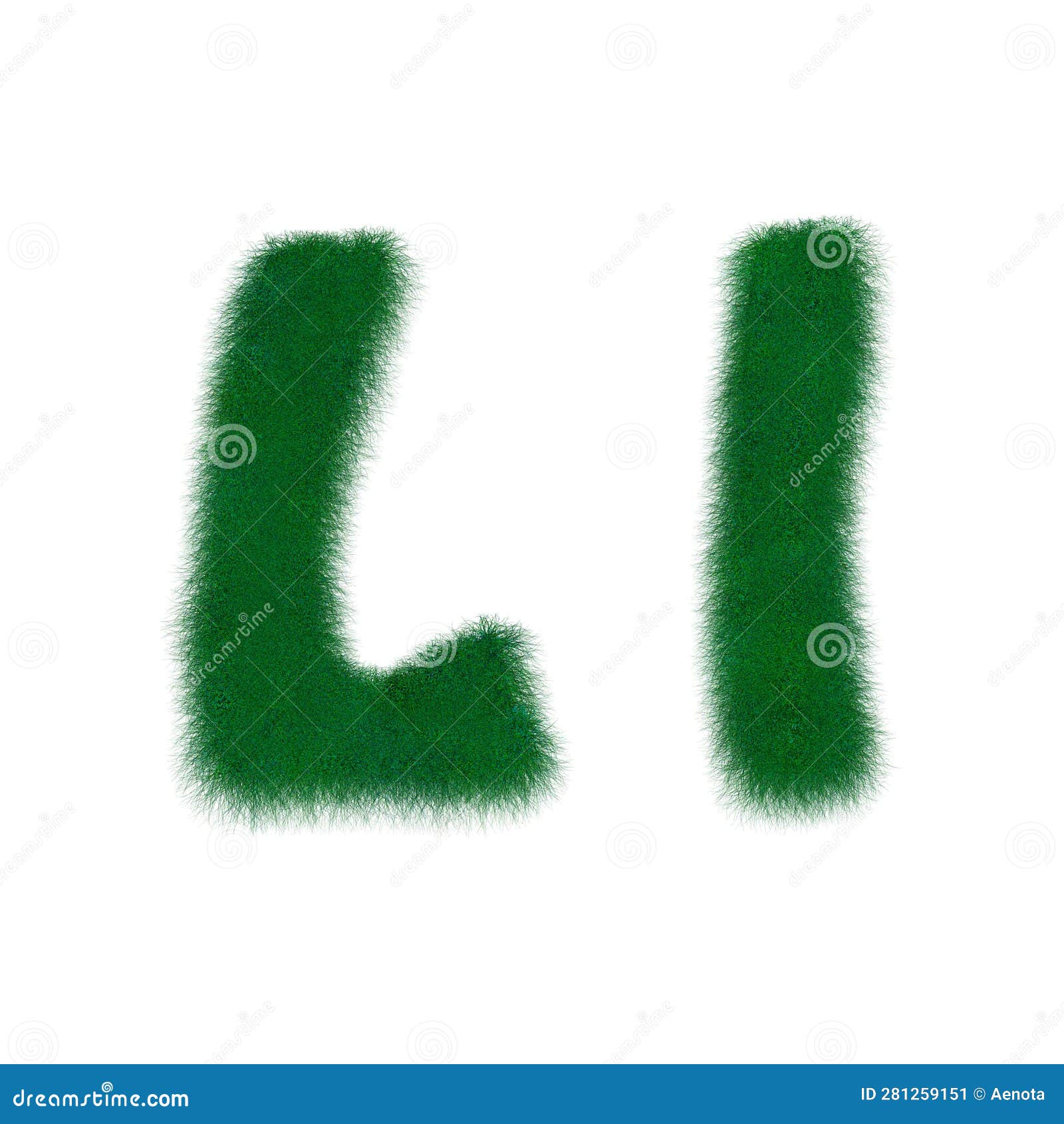 Moss Green Letter L Stock Image | CartoonDealer.com #281259151