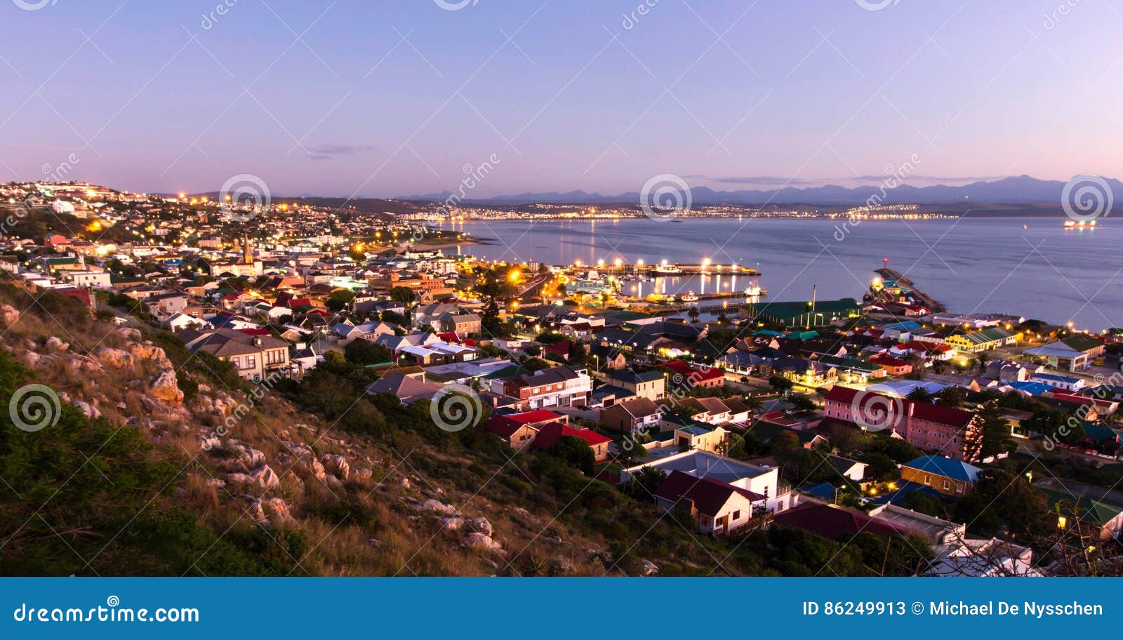 Mossel Bay town stock image. Image of sunrise, town, destination - 86249913