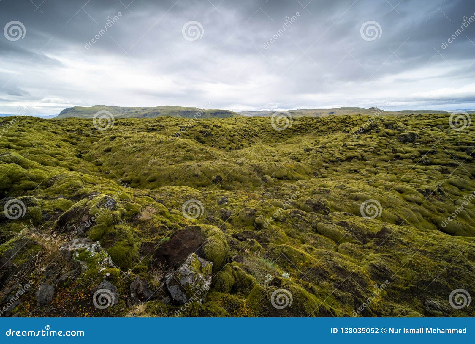Mossy Rocks on the Lava Field in Eldhraun, South Iceland Stock Photo ...