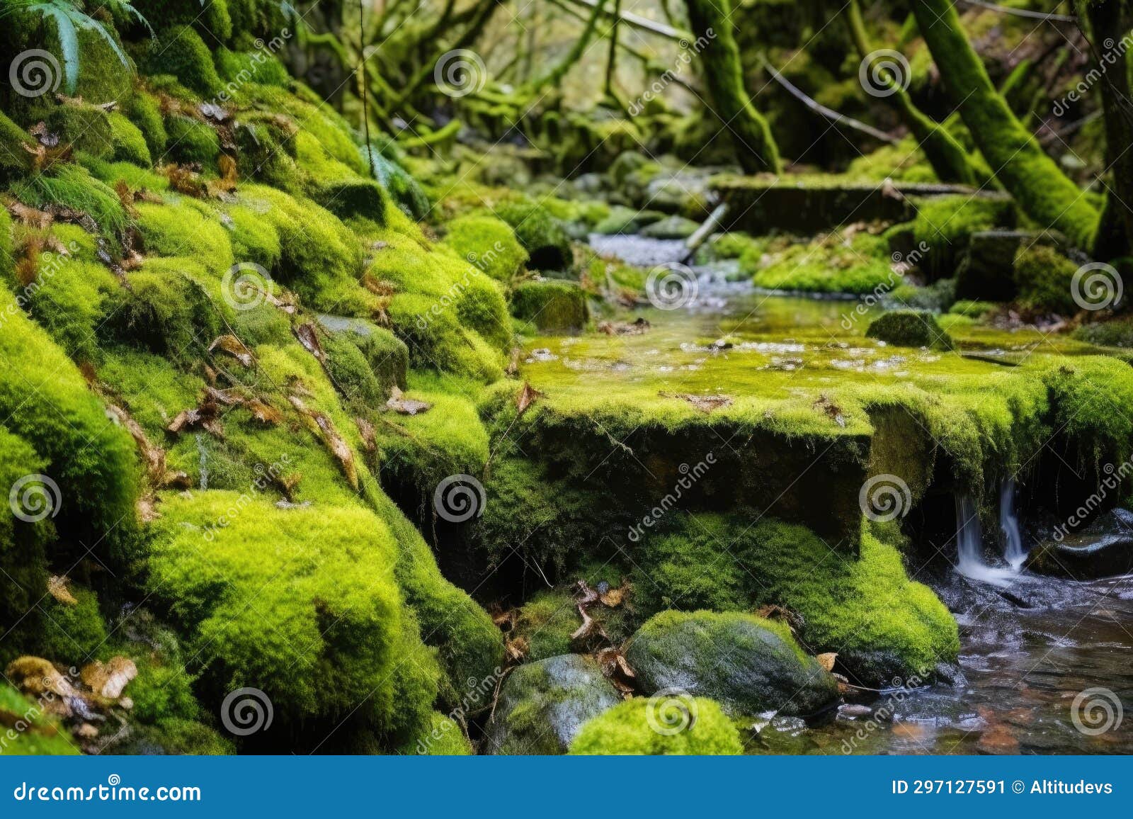 Mossy Stones Surrounding a Hot Spring Stock Image - Image of spring ...
