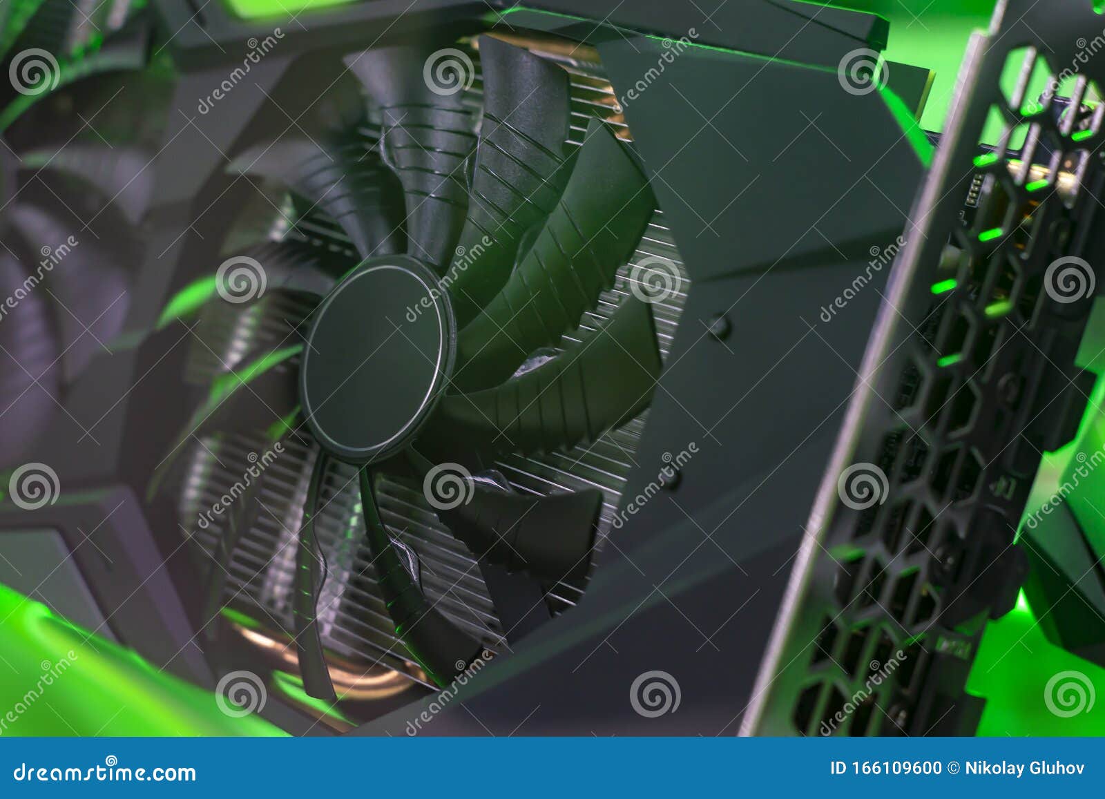 Most Advanced Graphics Card with Cooling Fans. Stock Photo - Image of ...