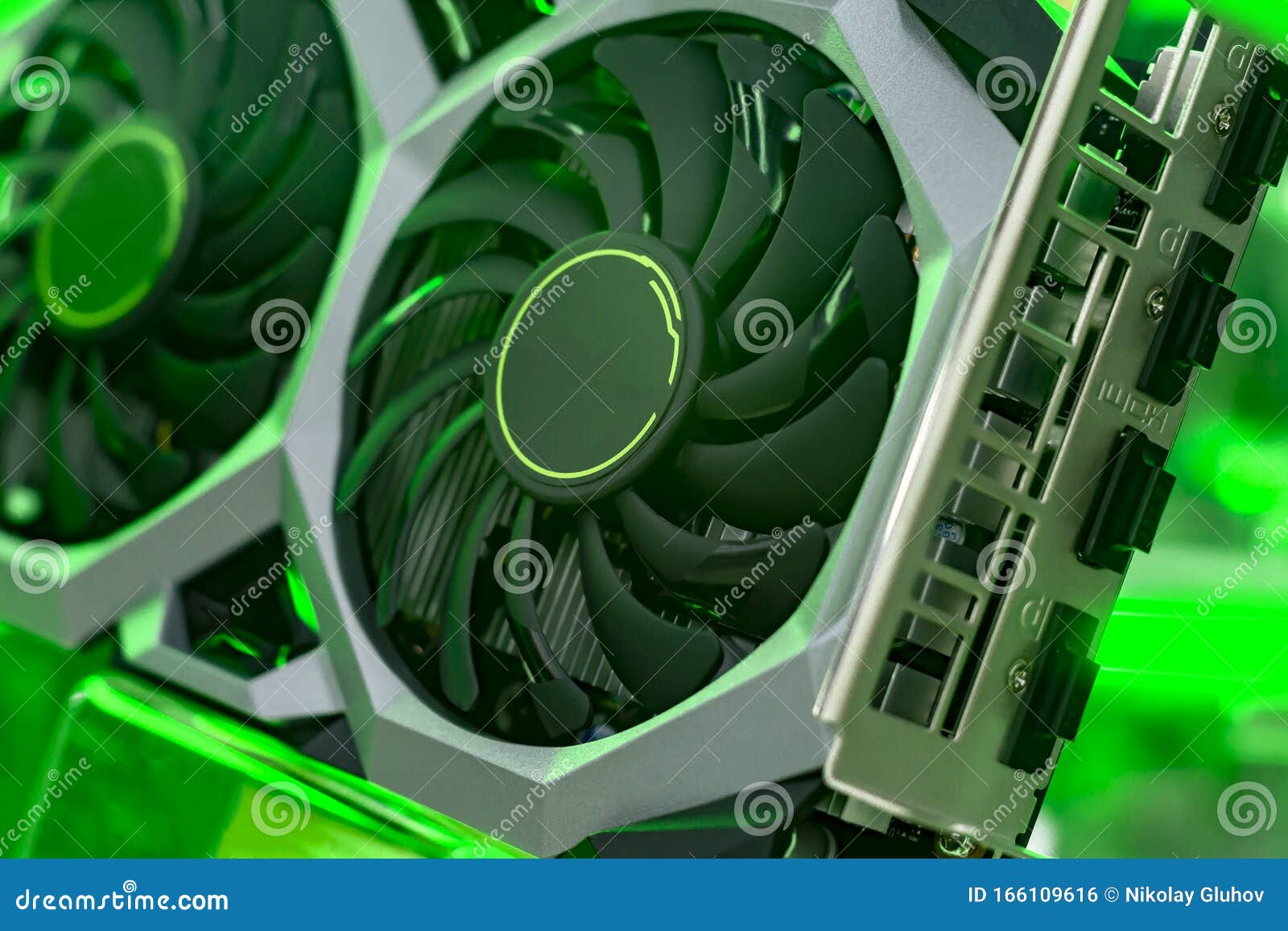 Most Advanced Graphics Card with Cooling Fans. Stock Photo - Image of ...