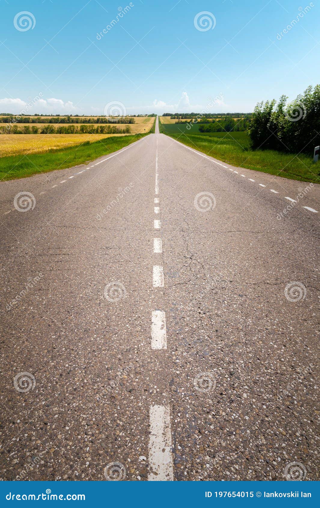 Most Asphalt Road. Shallow Depth of Field Stock Image - Image of summer ...