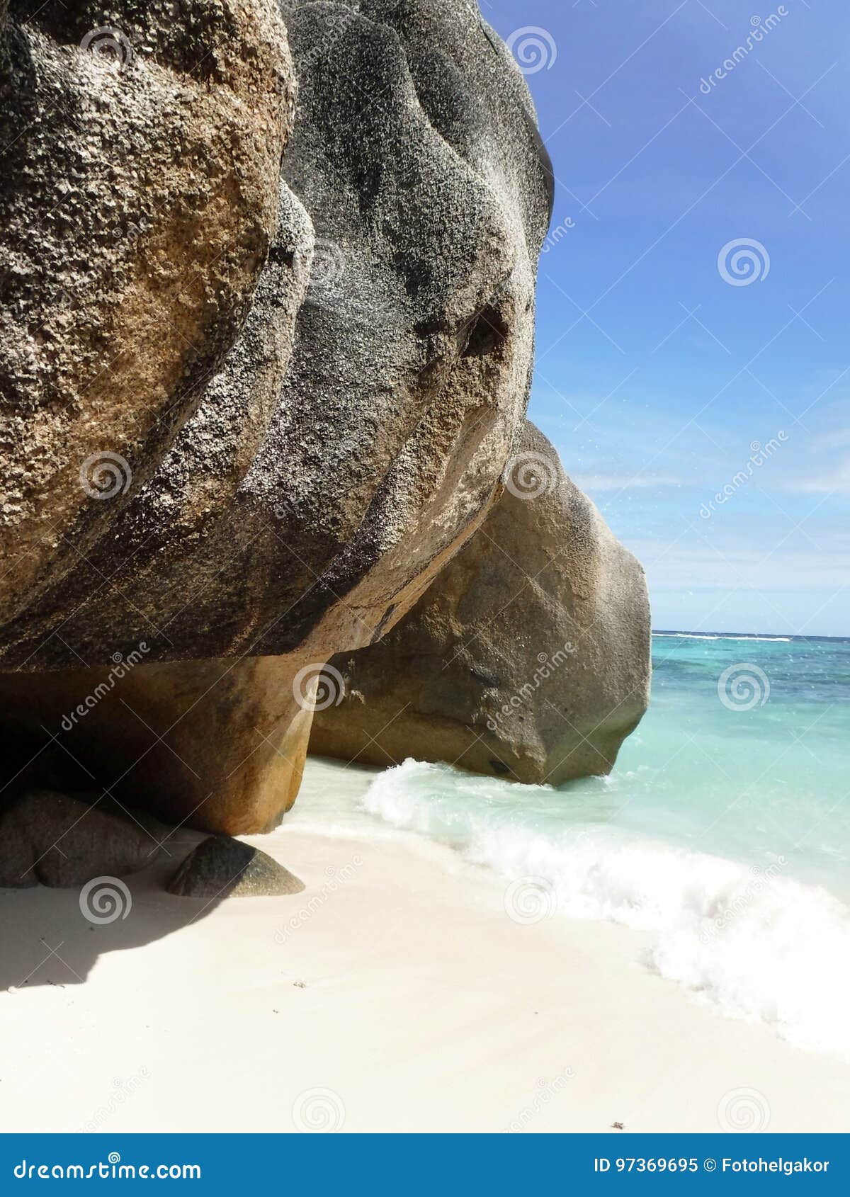 The Most Beautiful Beach Anse Source D`Argent of the Island of La Dig ...