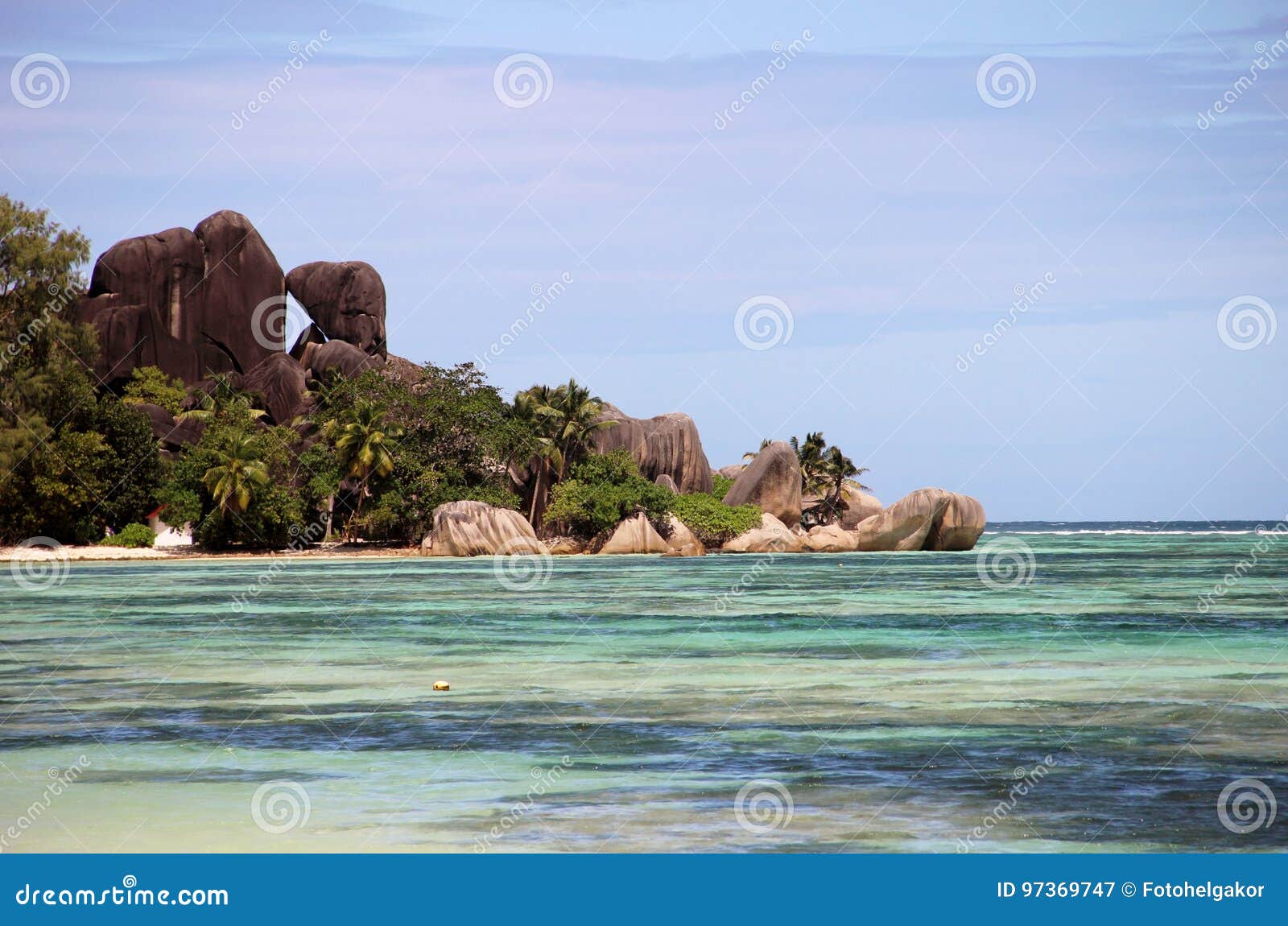 The Most Beautiful Beach Anse Source D`Argent of the Island of La Dig ...