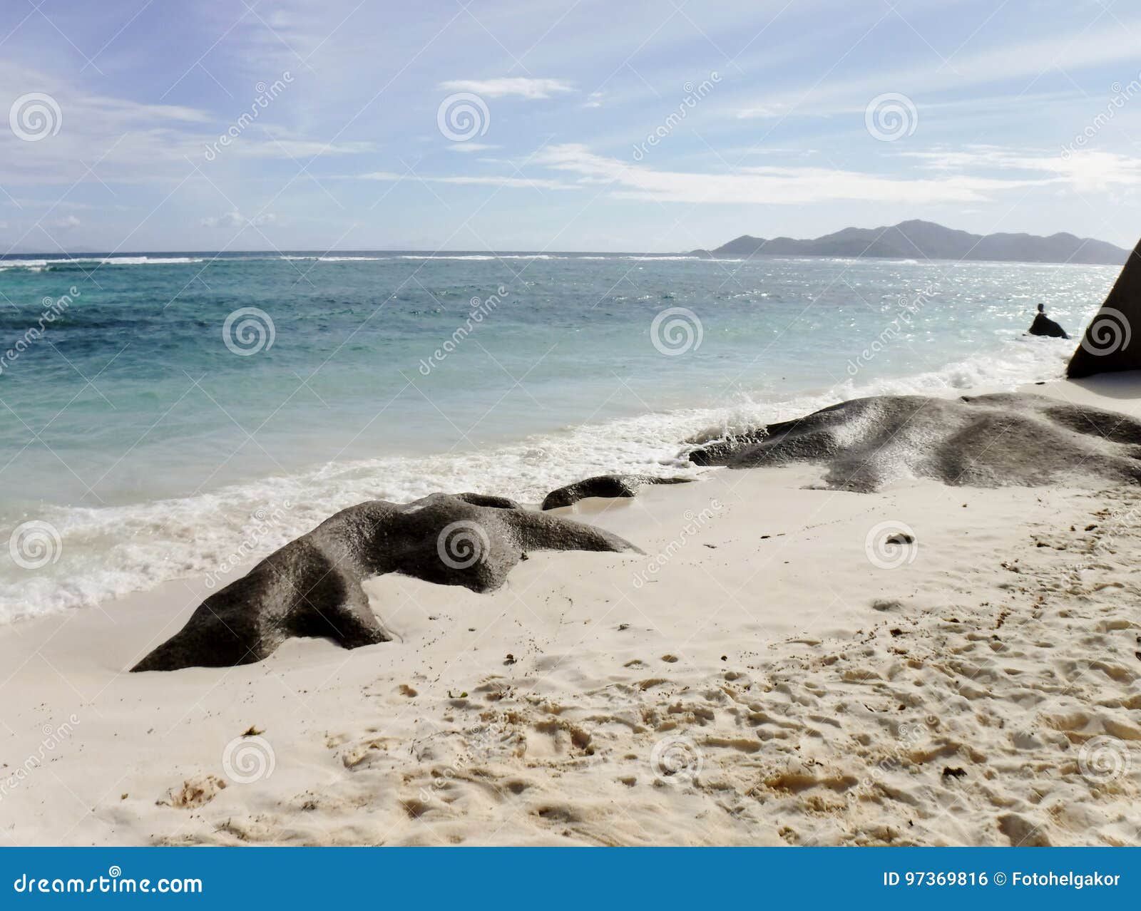 The Most Beautiful Beach Anse Source D`Argent of the Island of La Dig ...