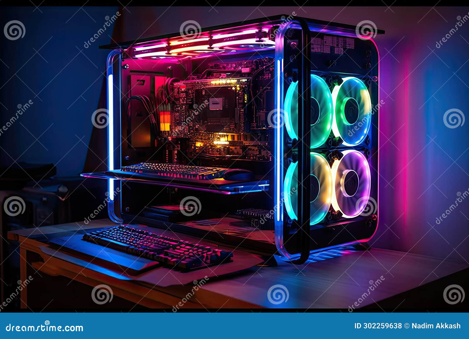 The Most Beautiful Gaming Computer Stock Photo - Image of computer ...