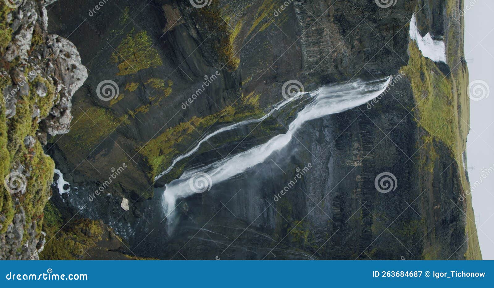 Most Beautiful Haifoss Waterfall in Iceland Highland Stock Video ...