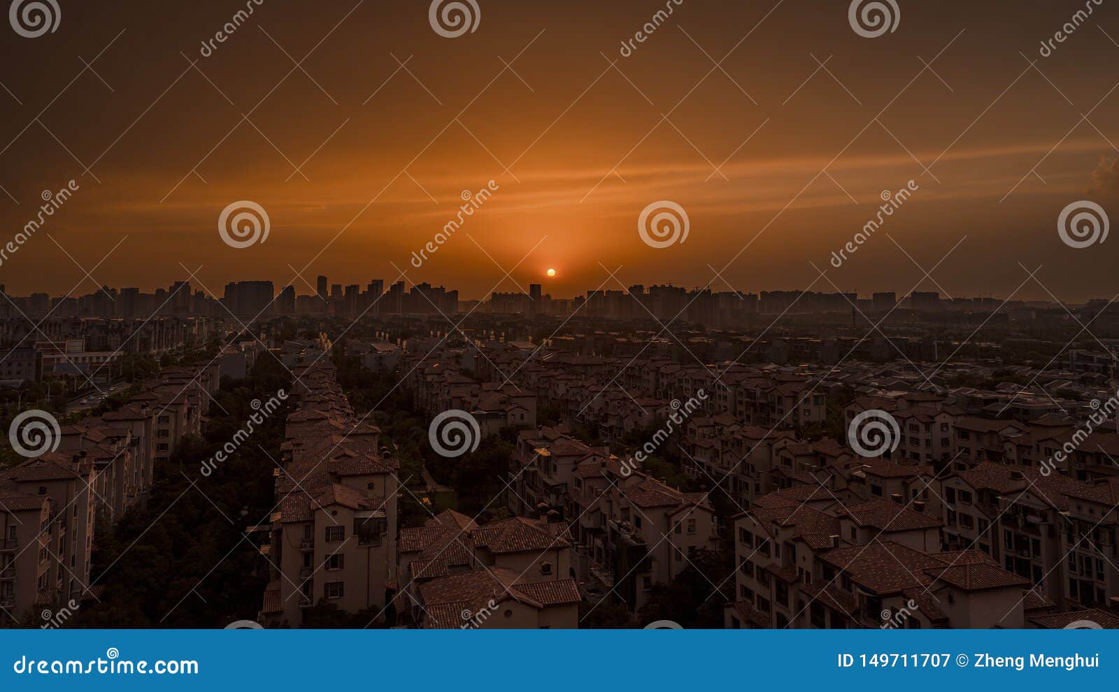 The Most Beautiful Sunset in the City. Stock Image - Image of sunset ...