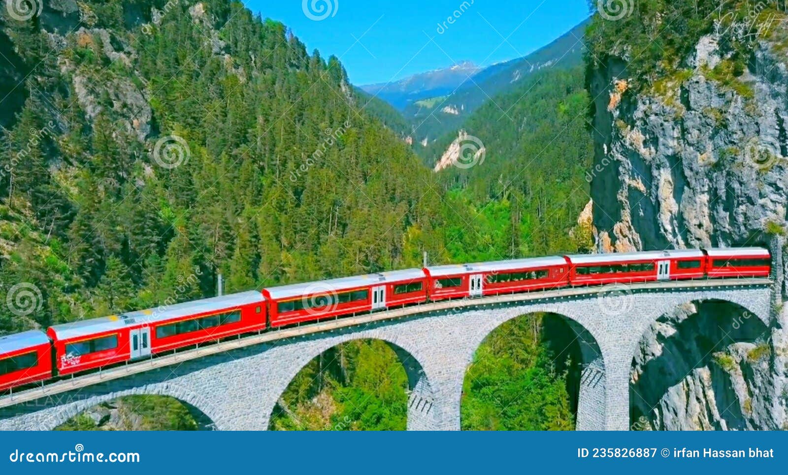 Most Beautiful Train and Bridge View Stock Image - Image of view, train ...