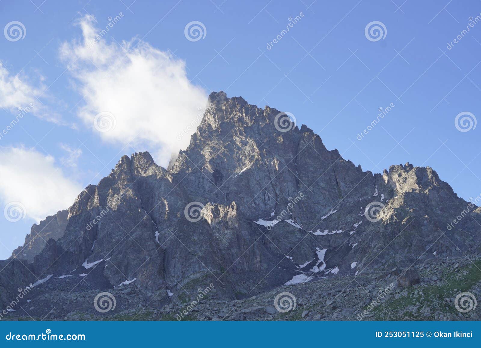 Sharp pointed mountains stock image. Image of alps, landscape - 253051125