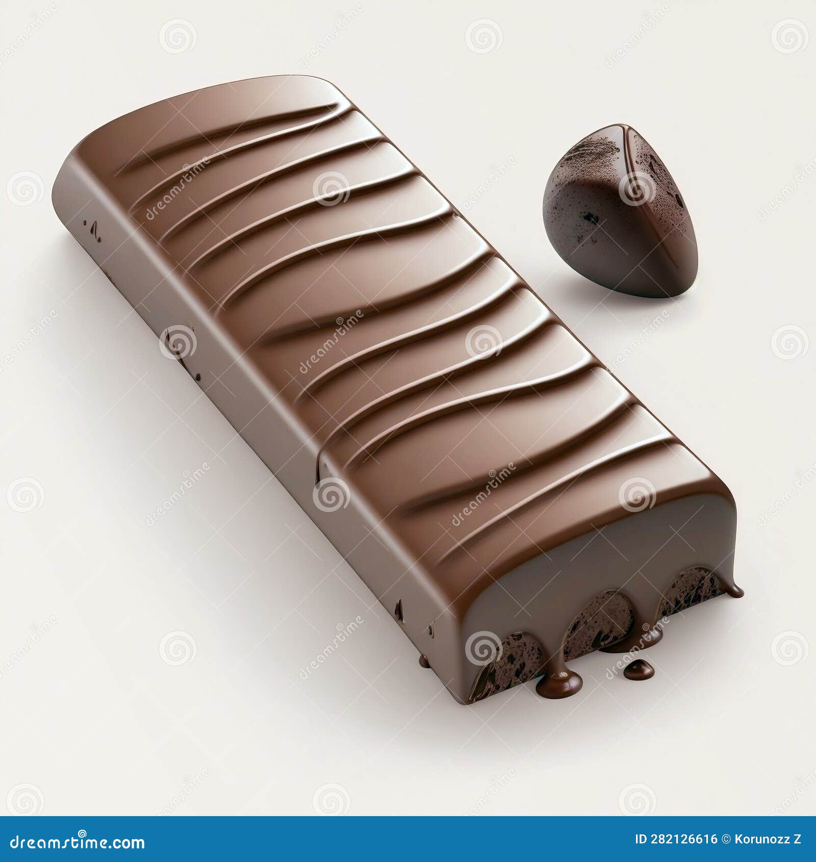 The Most Attractive a Big Chocolate Bar. Stock Illustration ...