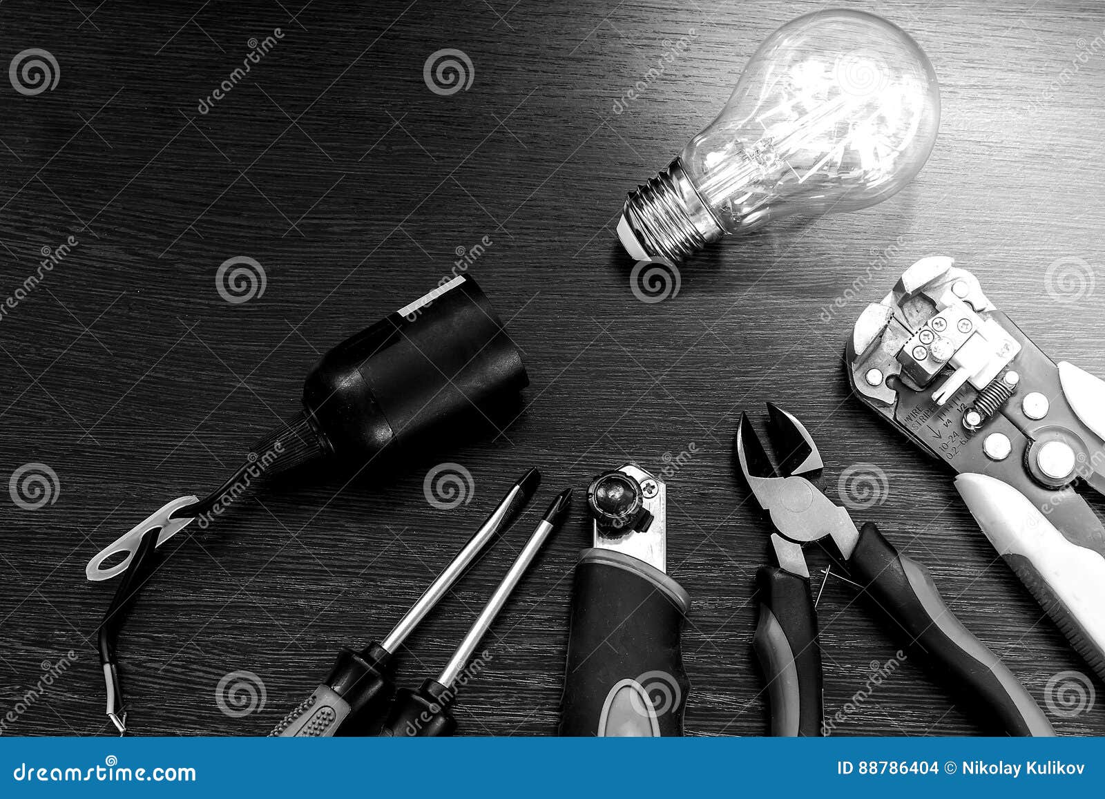 The Most Essential Set of Tools for Repairs Electricians Stock Photo ...
