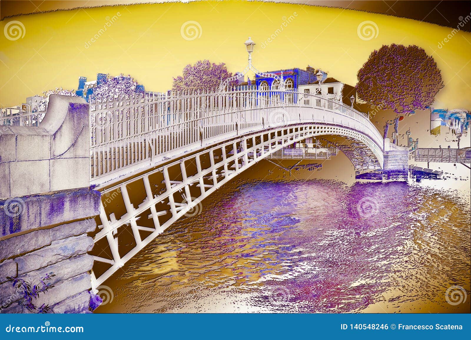 The Most Famous Bridge in Dublin Called `Half Penny Bridge ` - Surreal ...