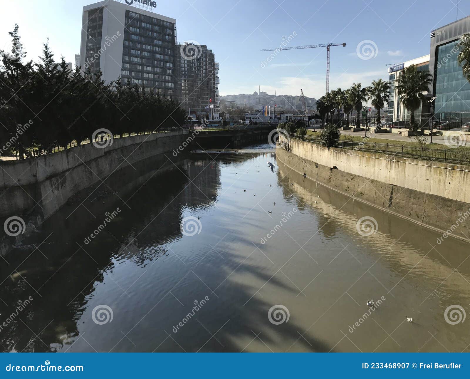 Famous River in Istanbul Kagithane Called Sadabad Editorial Photography ...