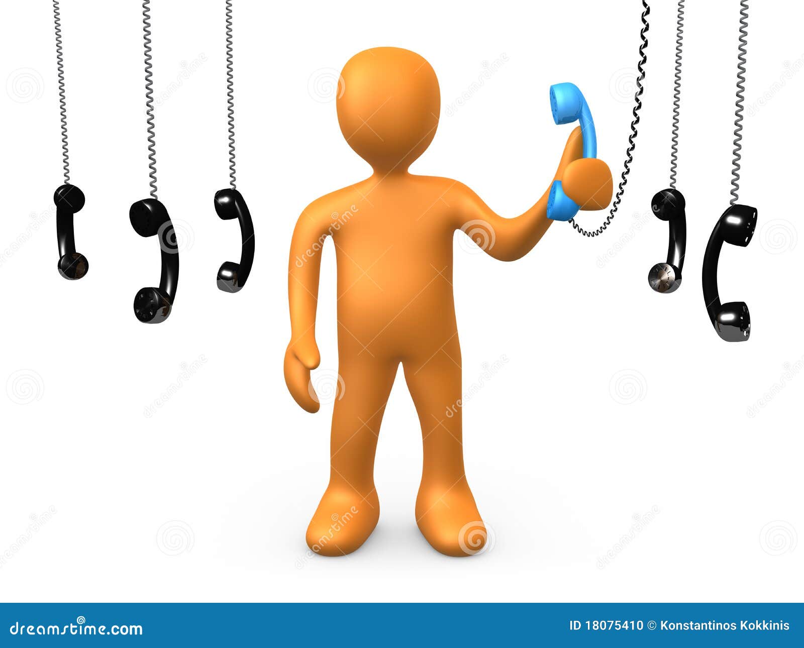 The Most Important Phonecall Stock Illustration - Illustration of ...