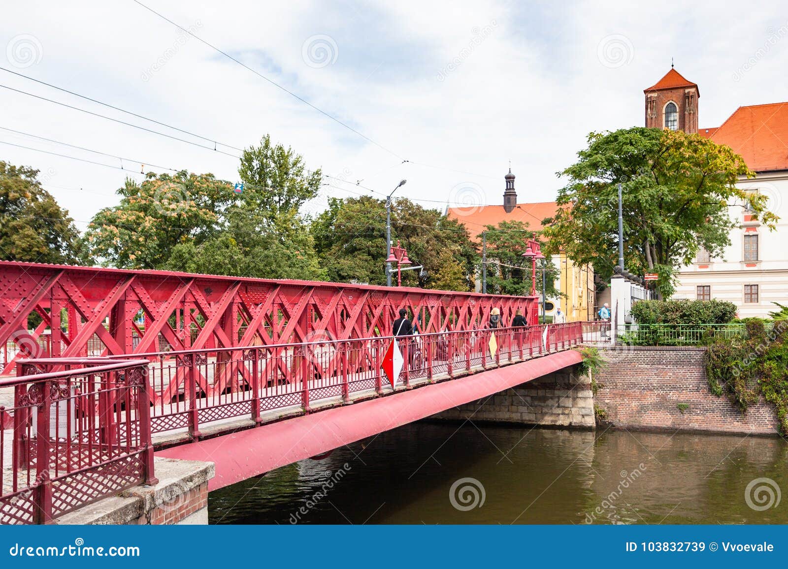 Most Piaskowy Bridge Over Oder River in Wroclaw Editorial Stock Image ...