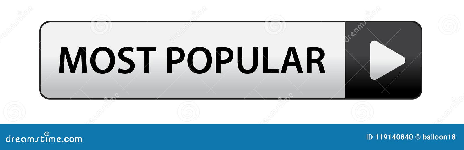 Most popular button stock vector. Illustration of clipart - 119140840