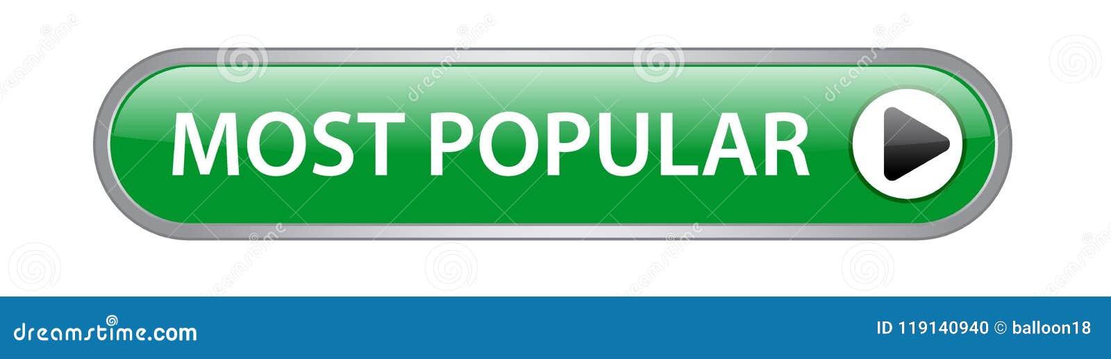 Most popular button stock vector. Illustration of advertising - 119140940