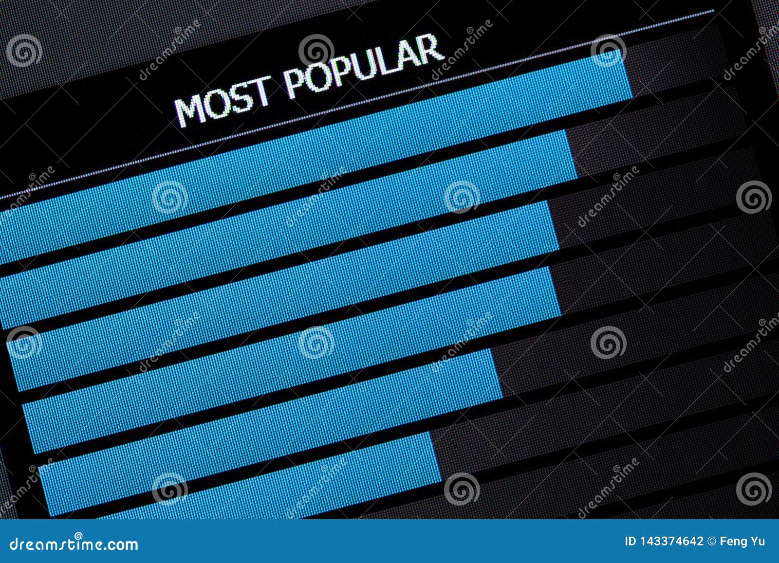 Concept of most popular stock photo. Image of graph - 143374642