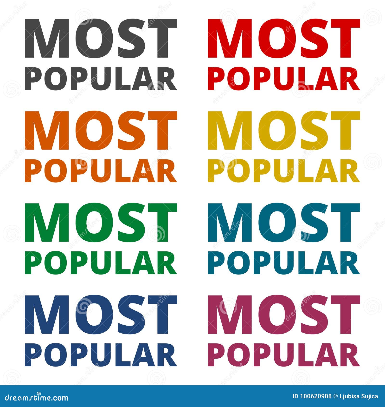 Most Popular icons set stock vector. Illustration of retail - 100620908