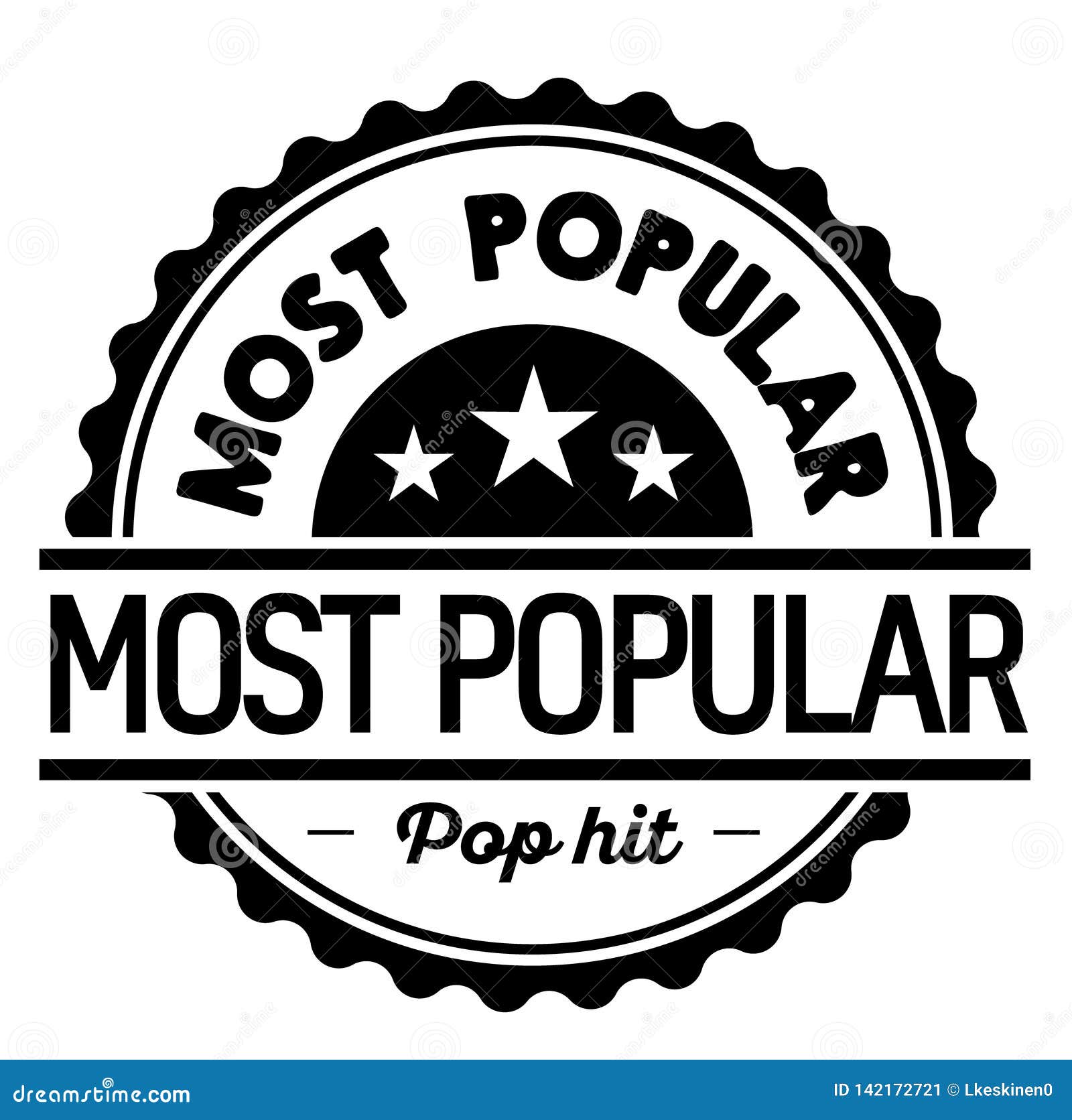 Most Popular Label on White Stock Vector - Illustration of stamp, label ...