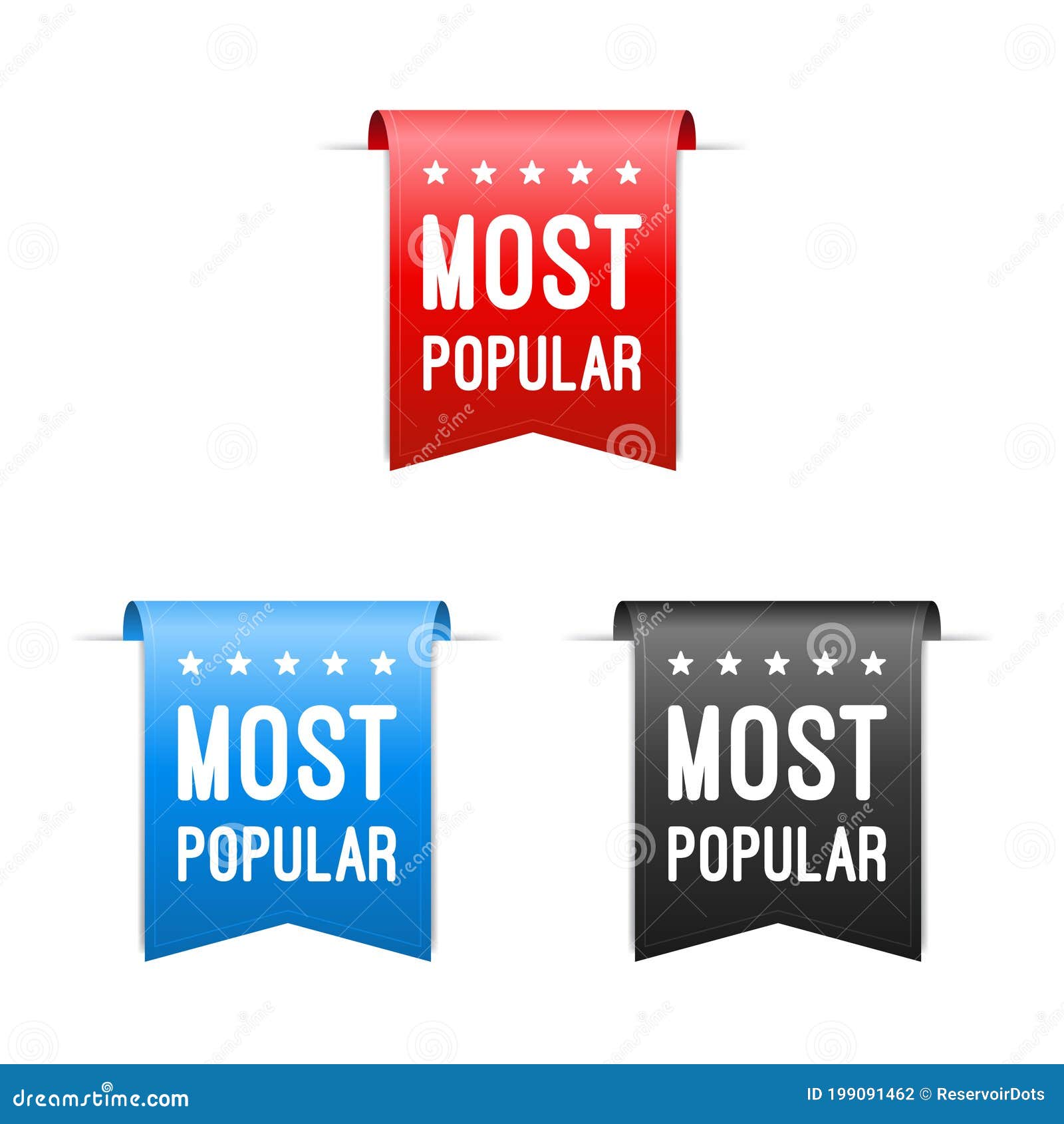 Most Popular Labels stock vector. Illustration of marketing - 199091462