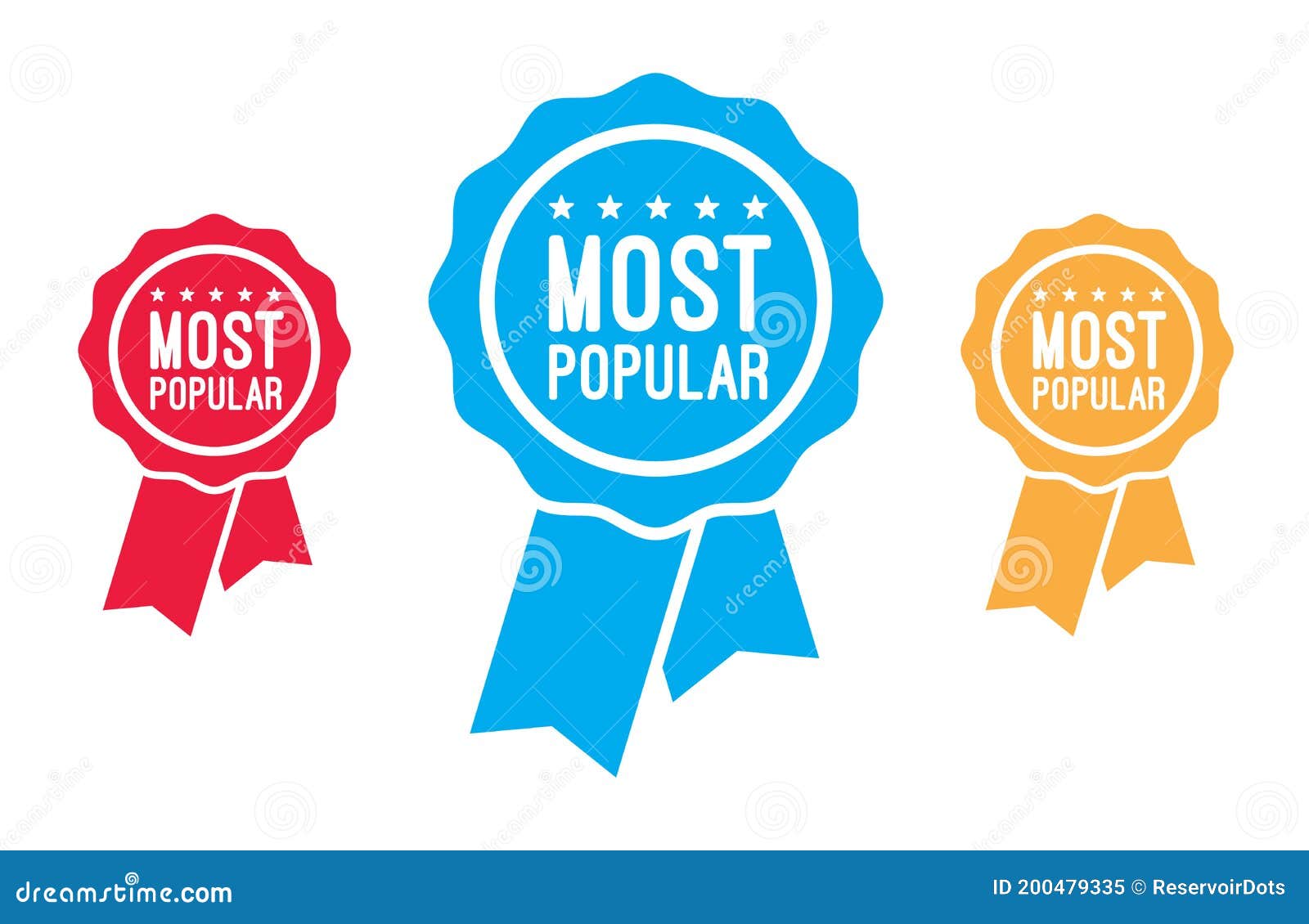 Most Popular Ribbons stock vector. Illustration of icon - 200479335