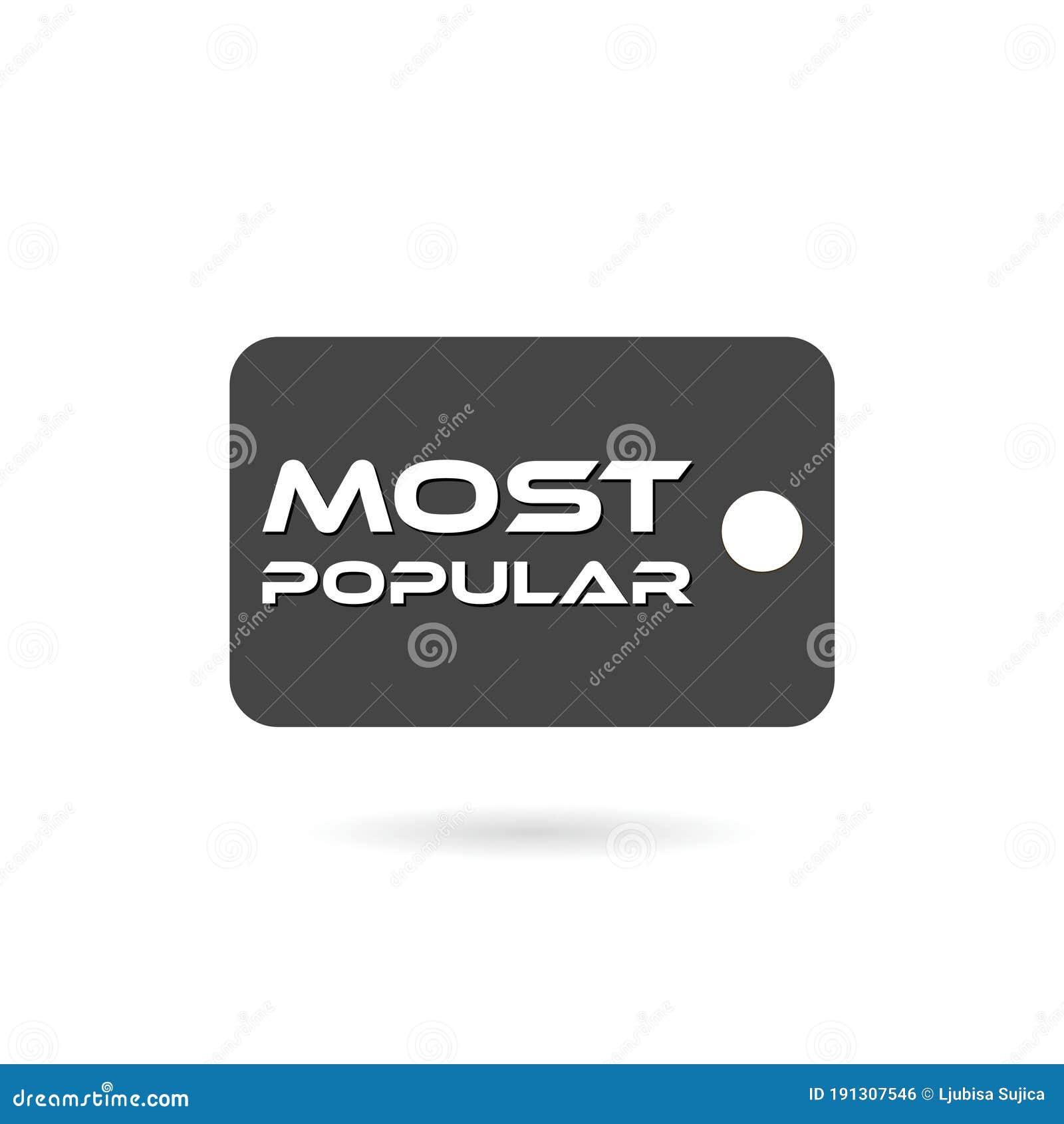 Most Popular Sign with Shadow Stock Vector - Illustration of internet ...