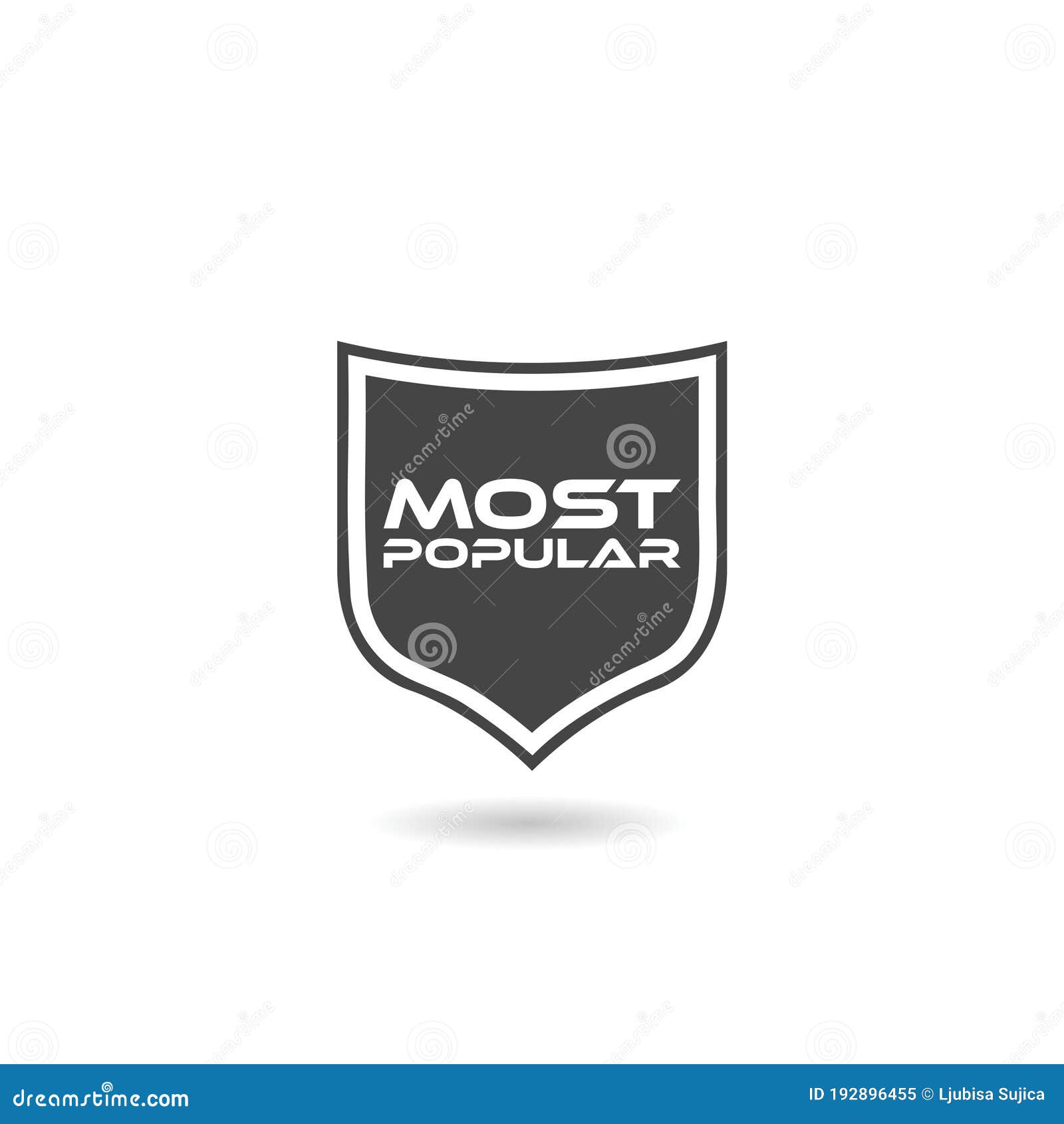 Most Popular Sign with Shadow Stock Vector - Illustration of secure ...