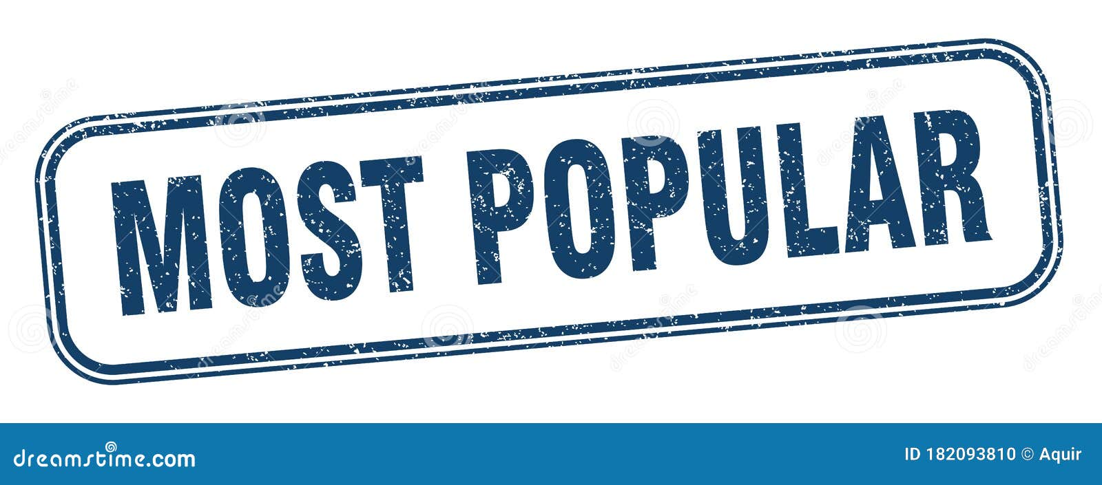 Most Popular Stamp. Most Popular Square Grunge Sign Stock Vector ...
