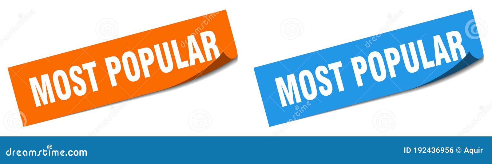 Most Popular Sticker. Most Popular Sign Set Stock Vector - Illustration ...