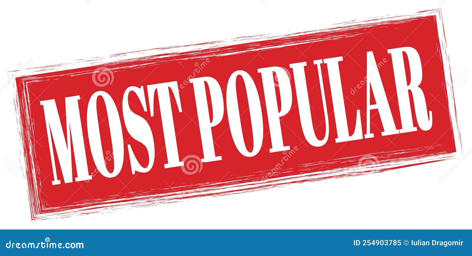 MOST POPULAR Text Written on Red Stamp Sign Stock Illustration ...