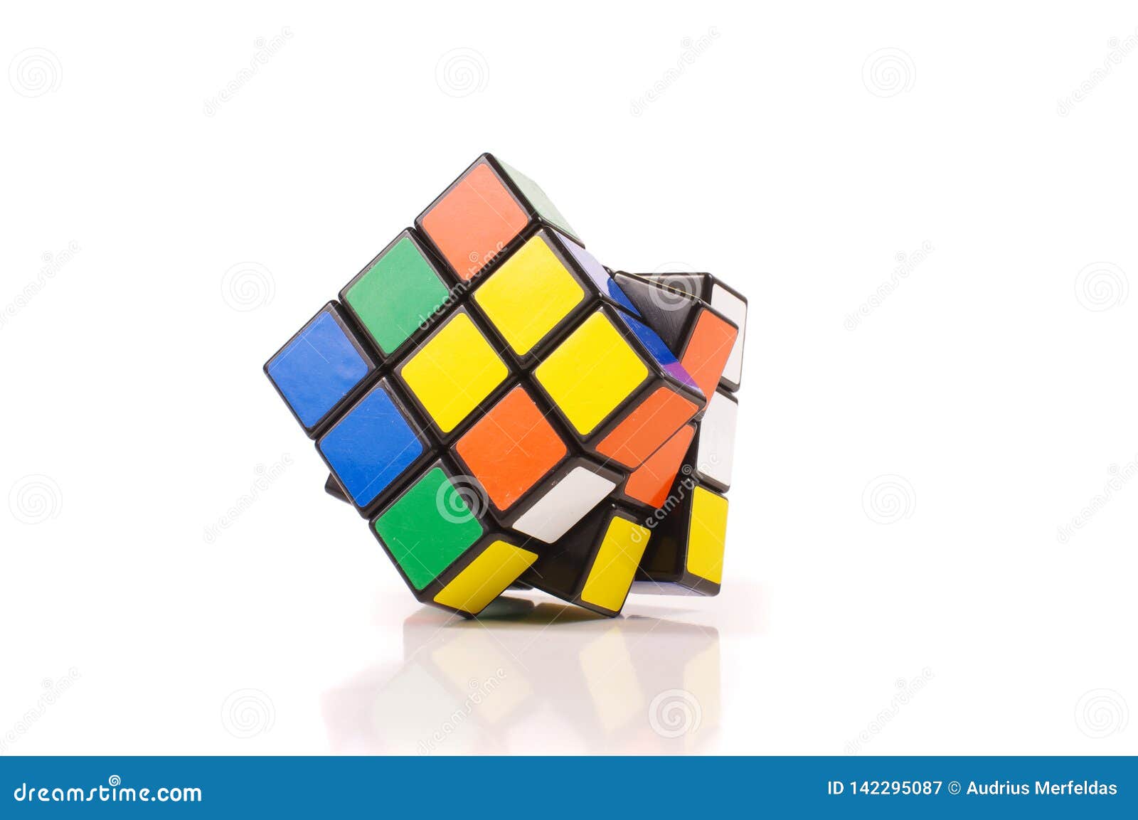 Rubik`s Cube Isolated on the White Background Editorial Photography ...