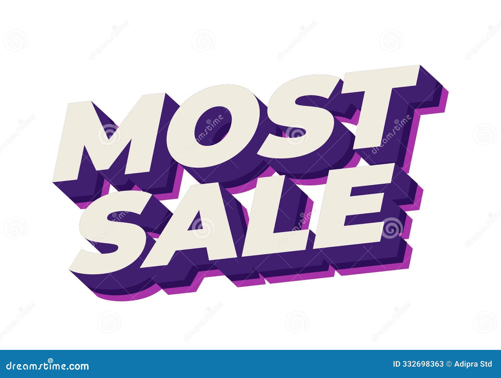 Most Sale. Text Effect in 3D Style with Good Colors Stock Vector ...